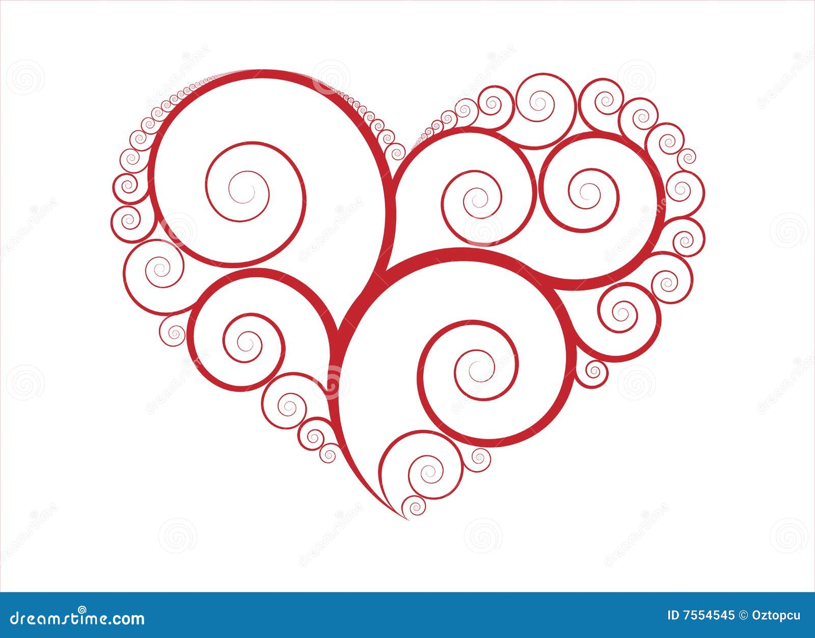 Ornament heart vector stock vector. Illustration of invitation - 7554545