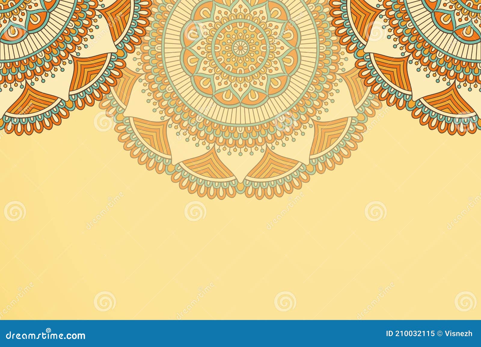 Ornament Invitation Card with Mandala Stock Vector - Illustration of ...