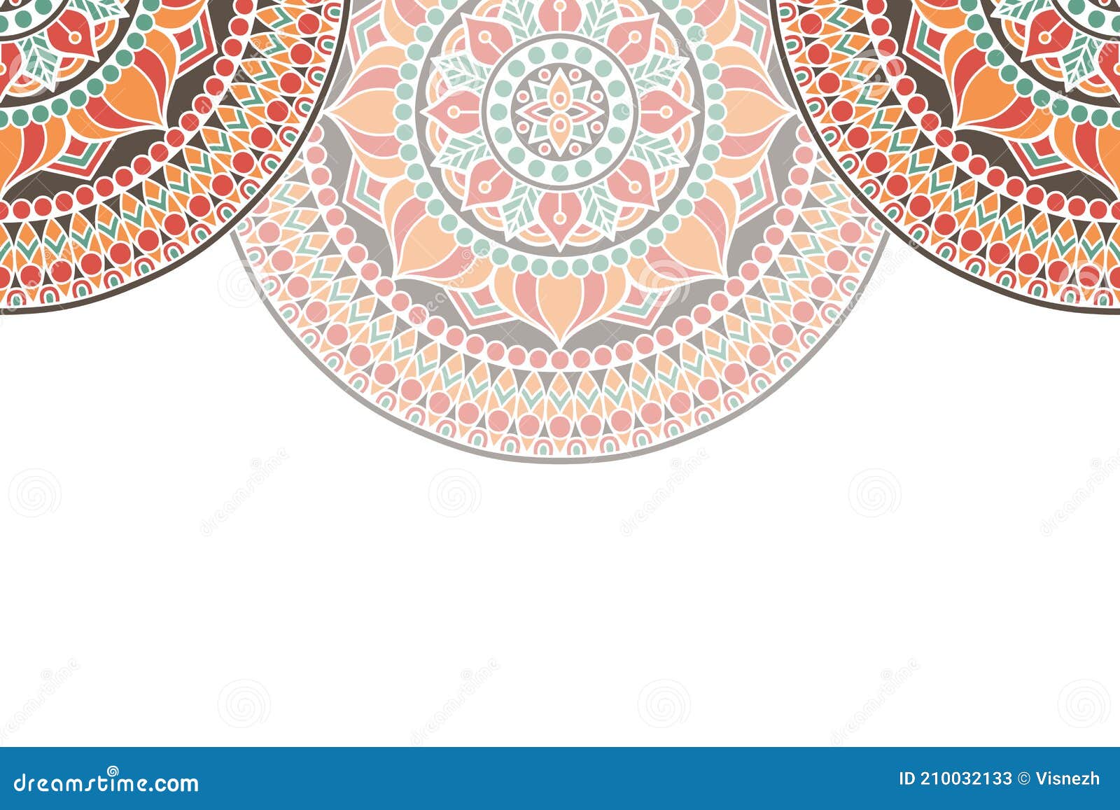 Ornament Invitation Card with Mandala Stock Vector - Illustration of ...
