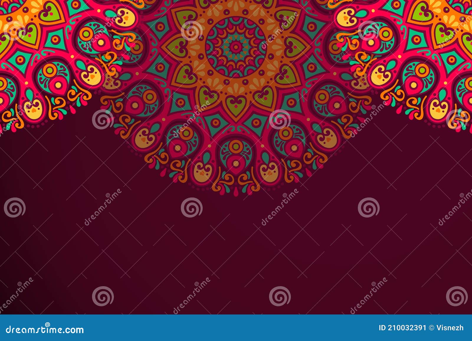 Ornament Invitation Card with Mandala Stock Vector - Illustration of ...