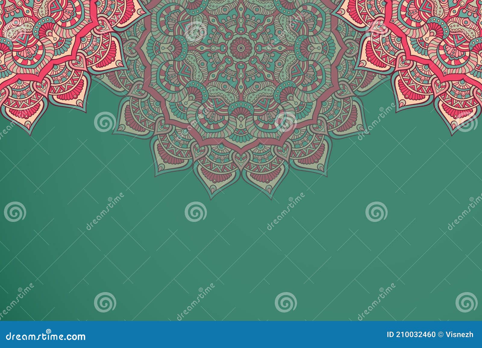 Ornament Invitation Card with Mandala Stock Vector - Illustration of ...