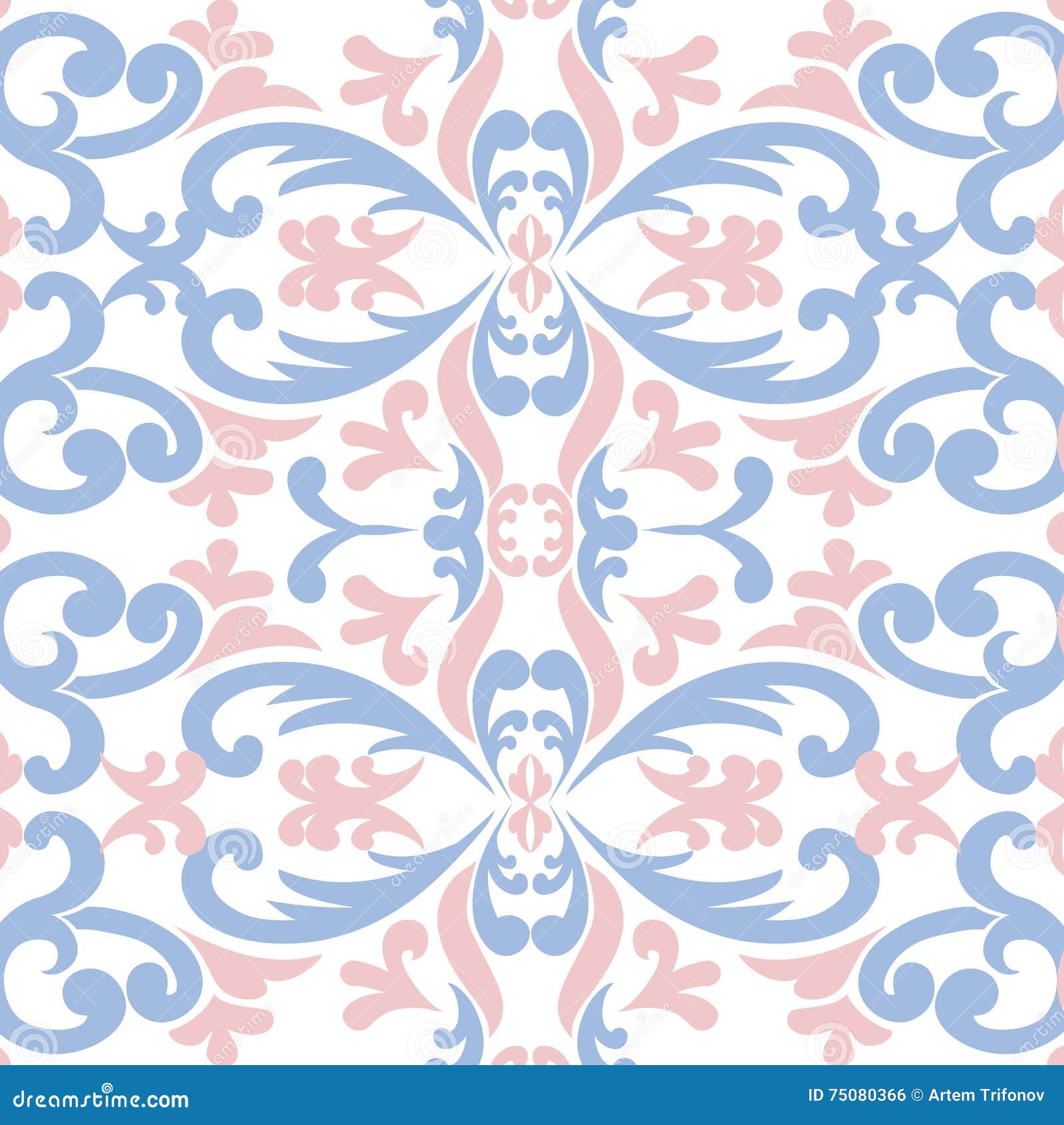 Ornament Monogram Wallpaper Seamless Pattern Stock Vector ...