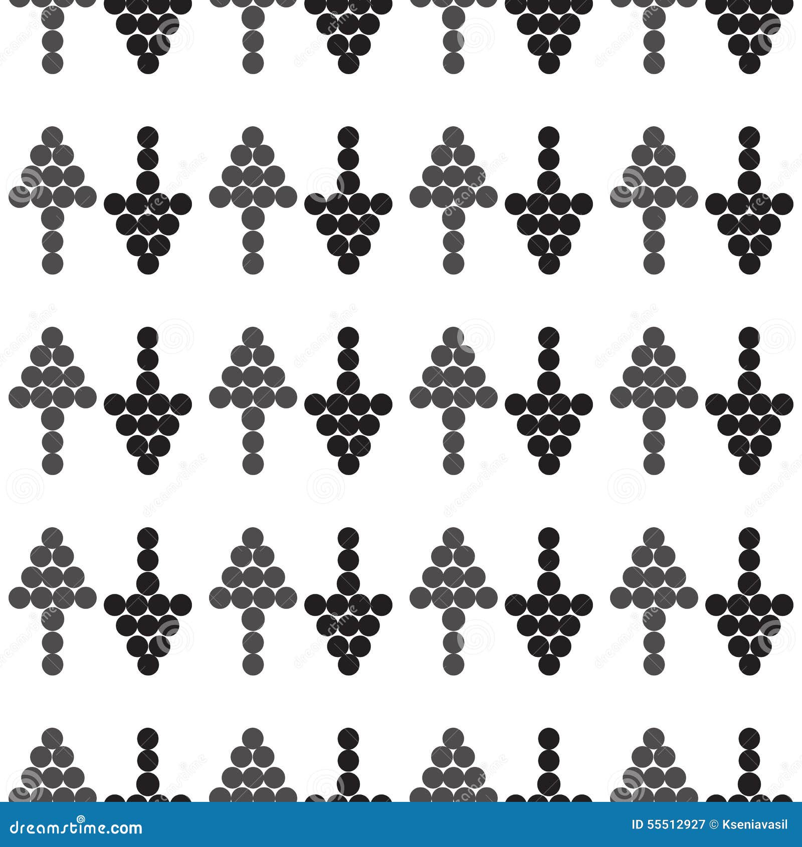 Ornament Seamless Arrows in Different Directions Stock Vector ...