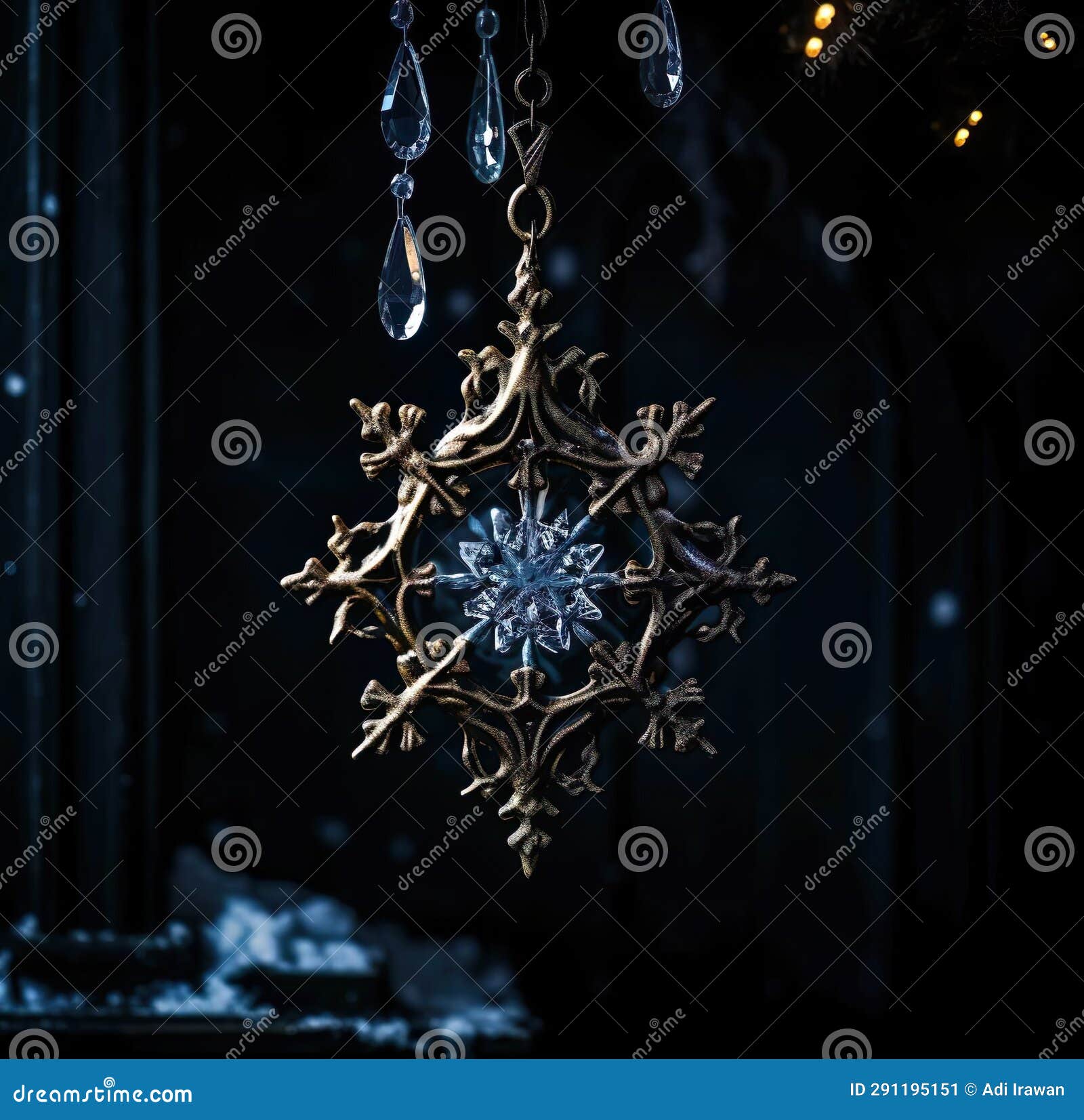 Ornament of Snow Design in the Black Background Stock Image - Image of snow, ornament: 291195151