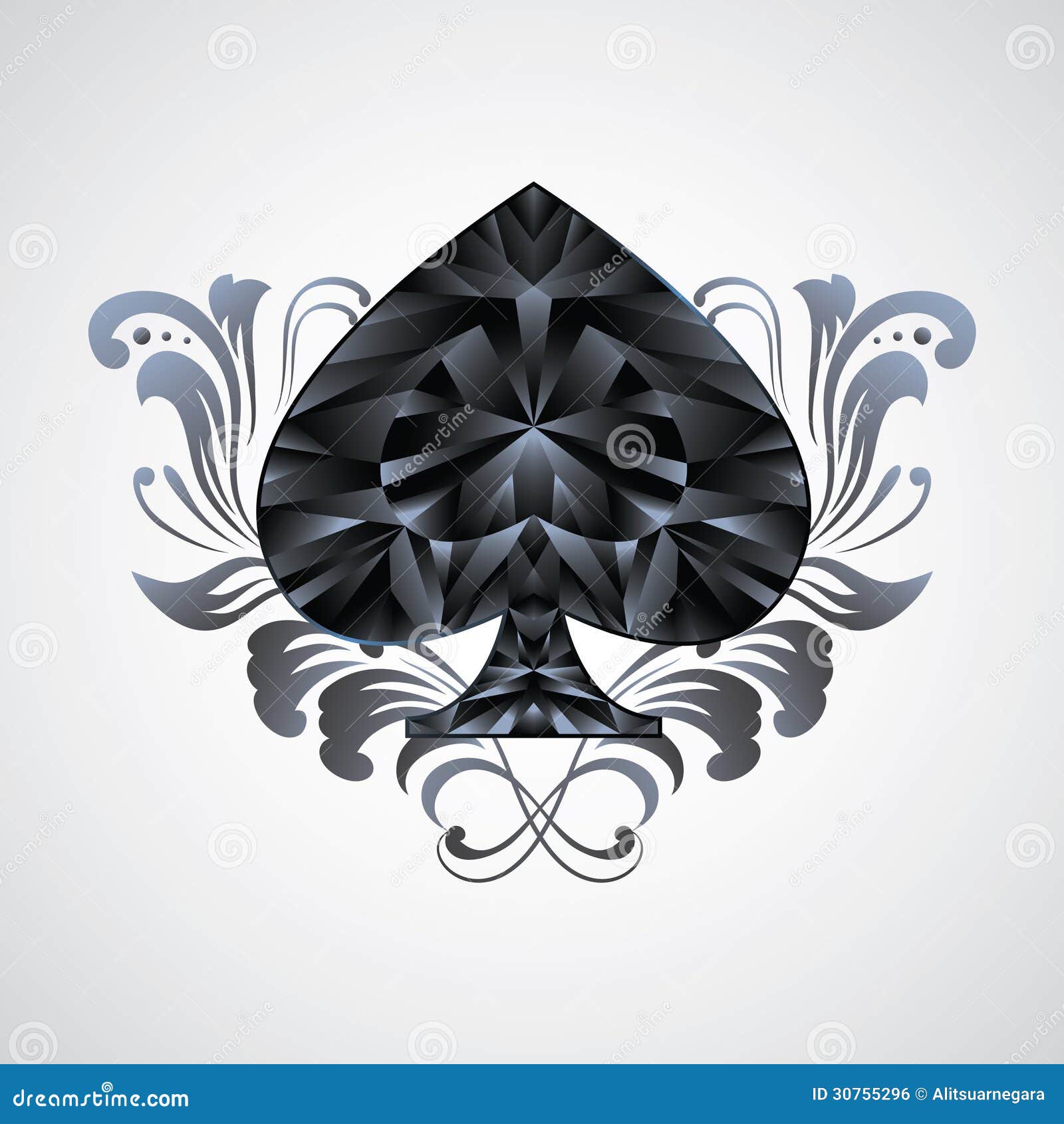 Ornament Spades stock vector. Illustration of gothic - 30755296