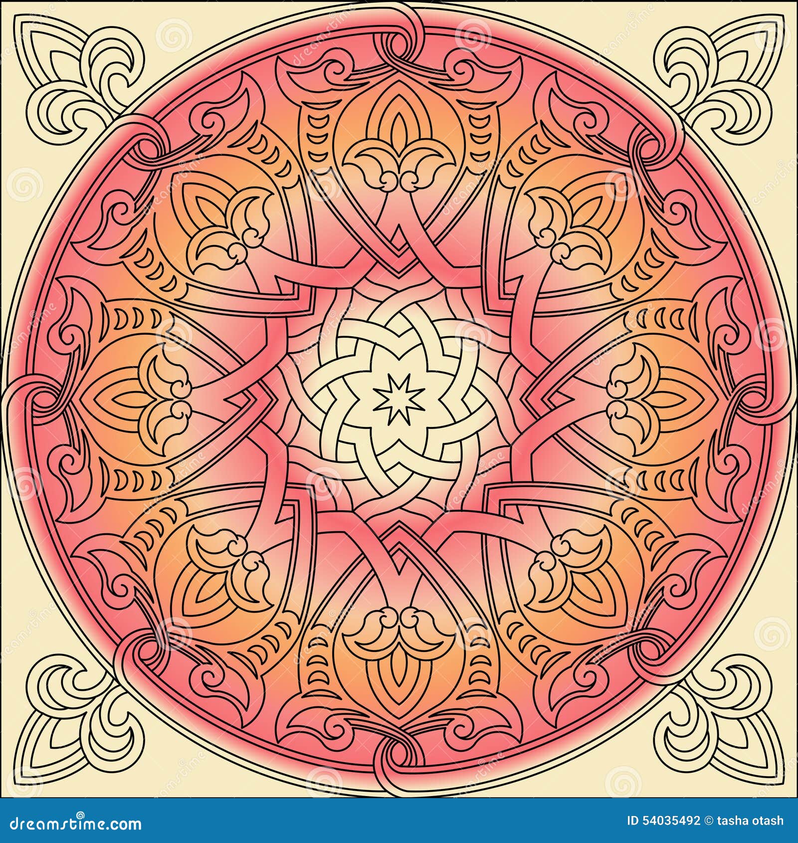 Arabesque Ornamental Texture Tracery Stock Illustration - Illustration ...