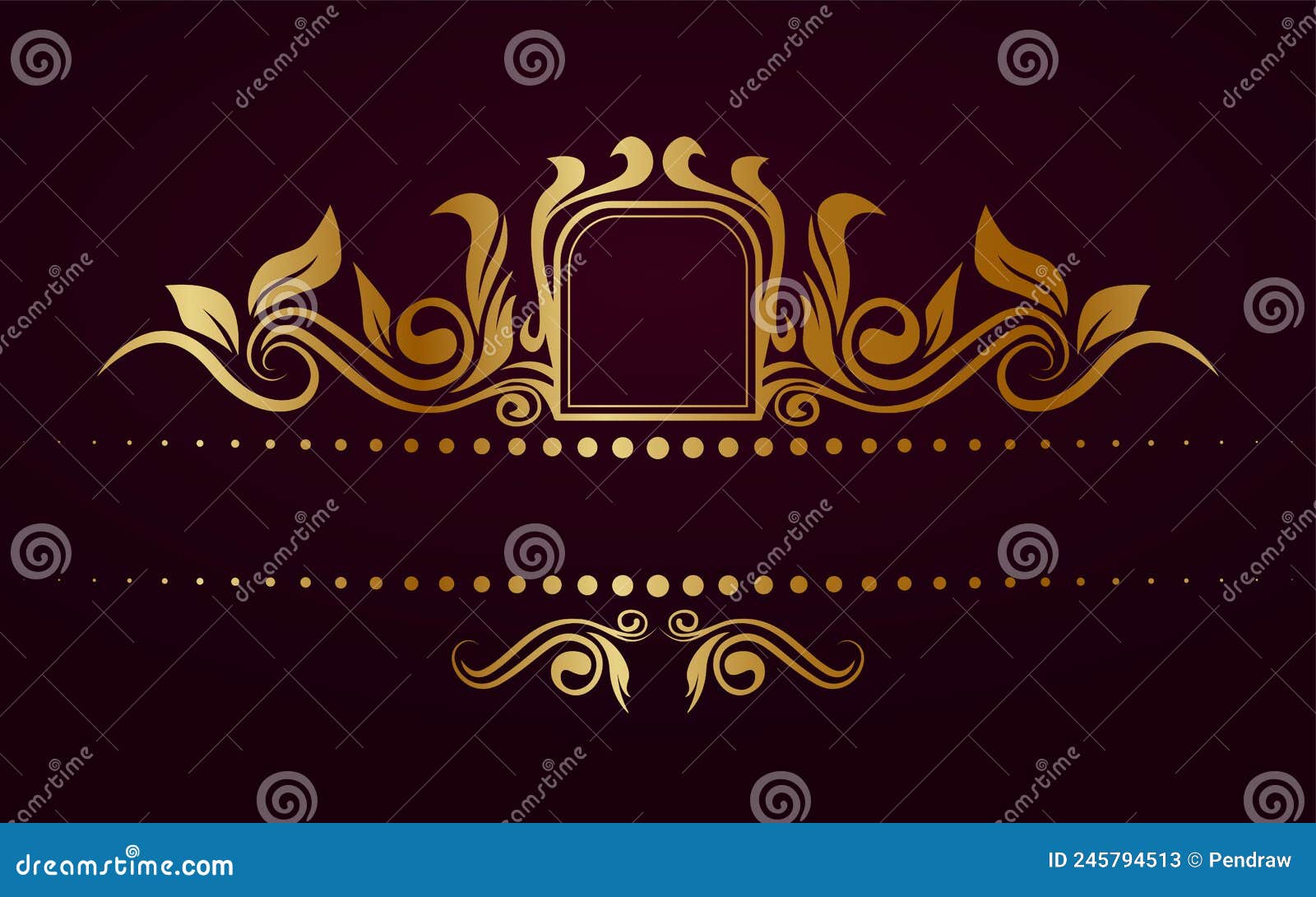 Ornament Vector, Initial Logo Border Stock Vector - Illustration of ...