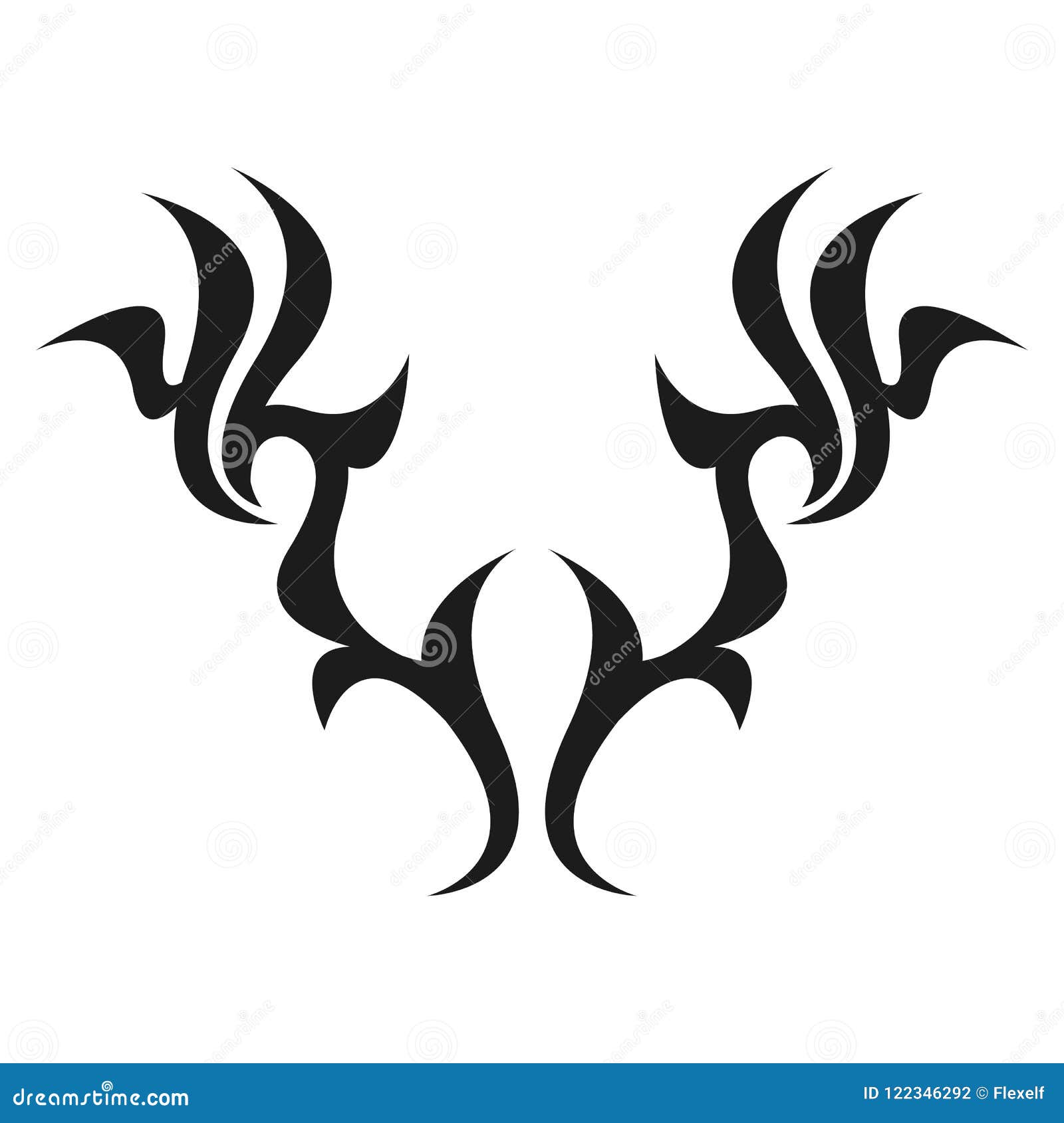 Simple tattoo. Tribal sign stock vector. Illustration of emblem - 122346292