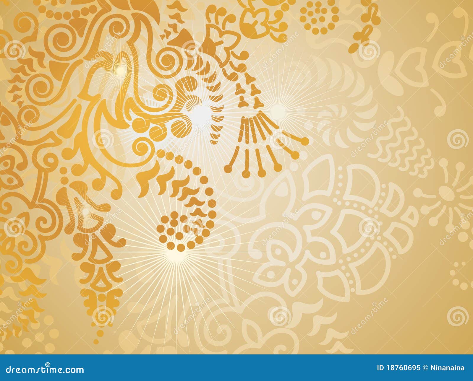 Ornamental background stock vector. Illustration of orange - 18760695