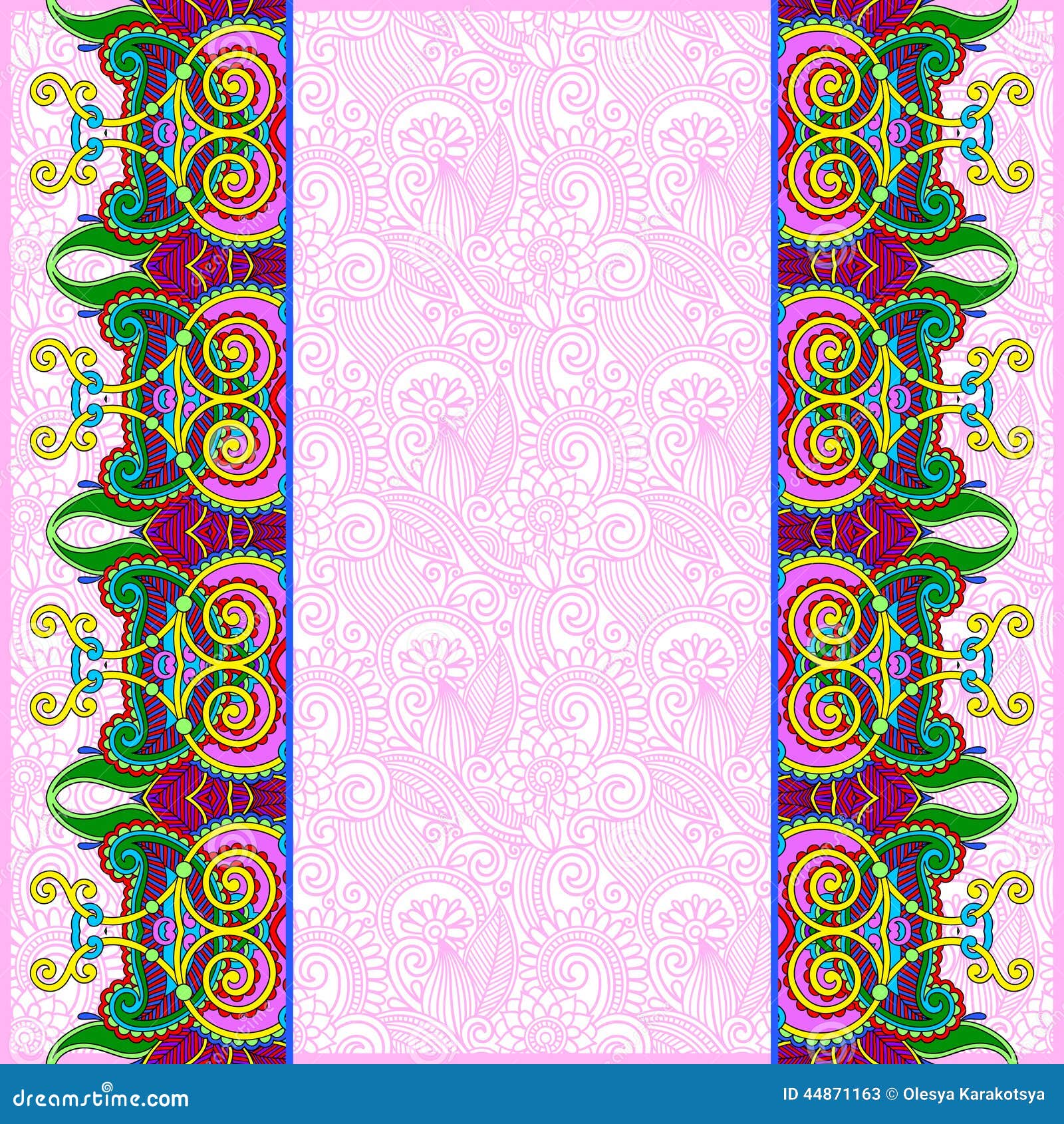 Ornamental Background with Flower Ribbon, Stripe Stock Vector ...