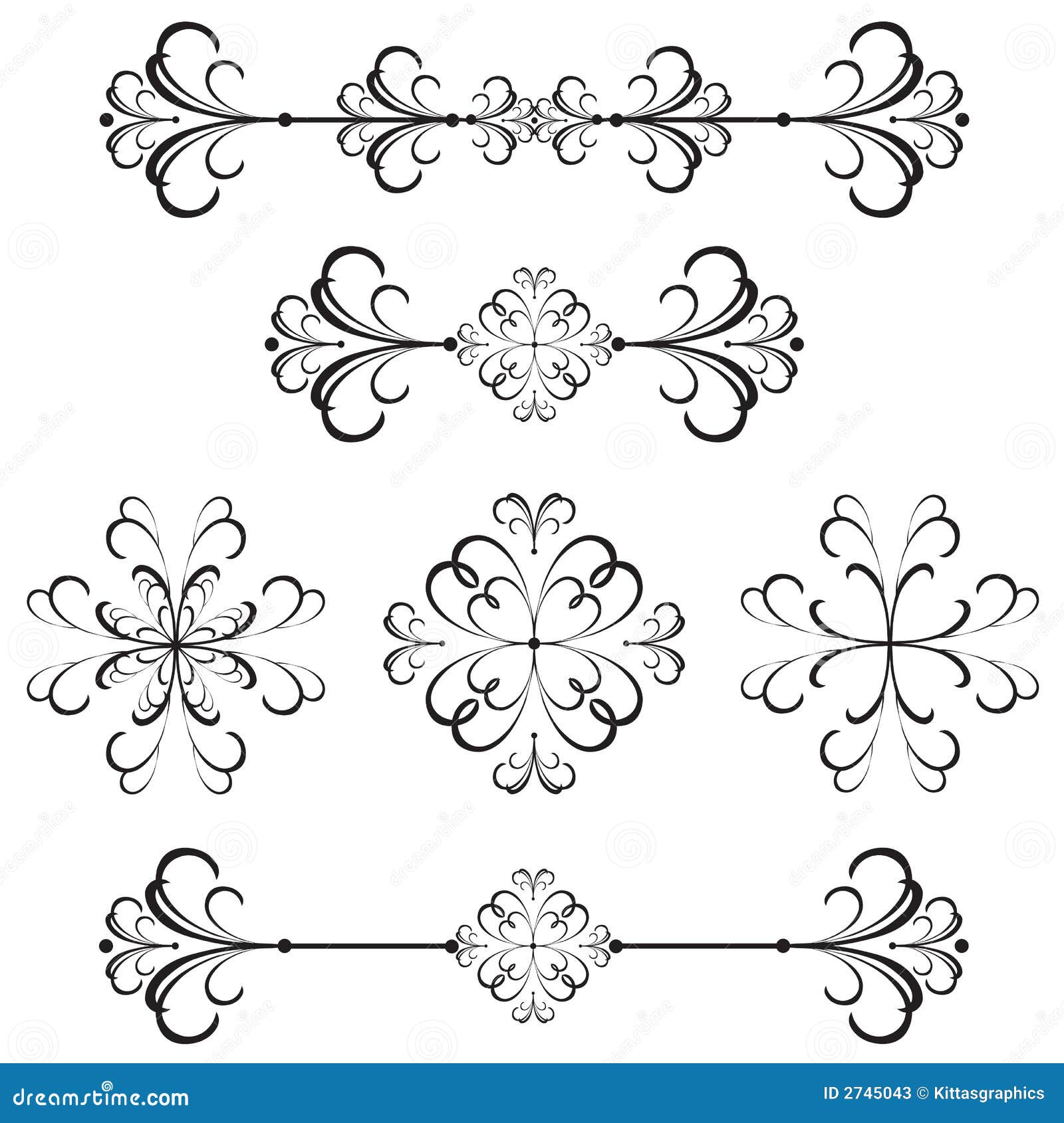 Ornamental Bar Line Divider 39 Stock Vector - Illustration of floral ...