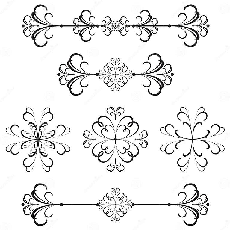 Ornamental Bar Line Divider 39 Stock Vector - Illustration of floral ...