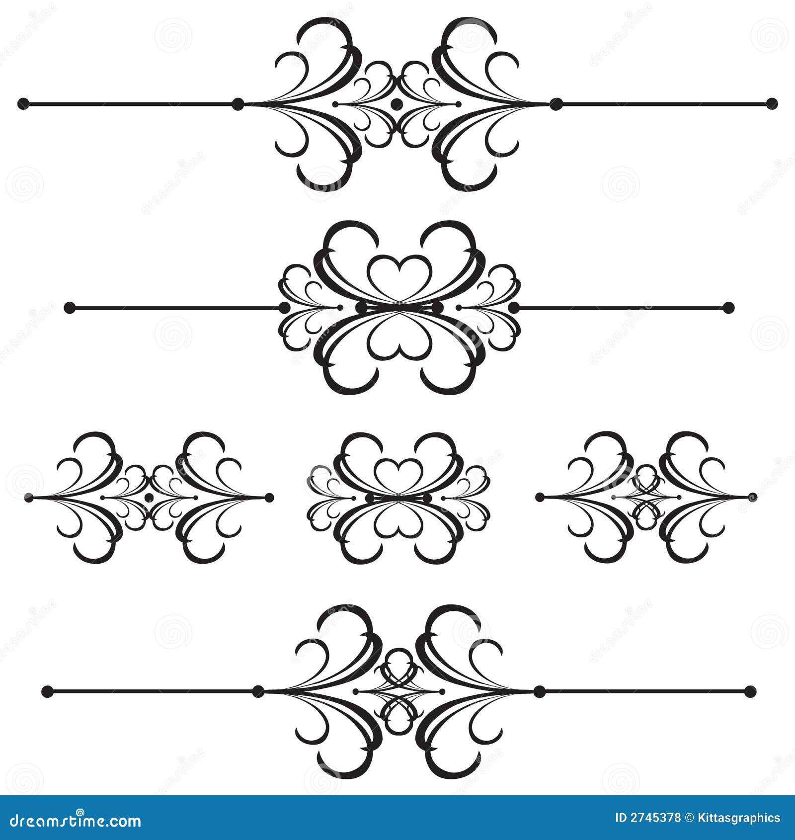 Ornamental Bar Line Divider 42 Stock Vector - Illustration of foliage ...