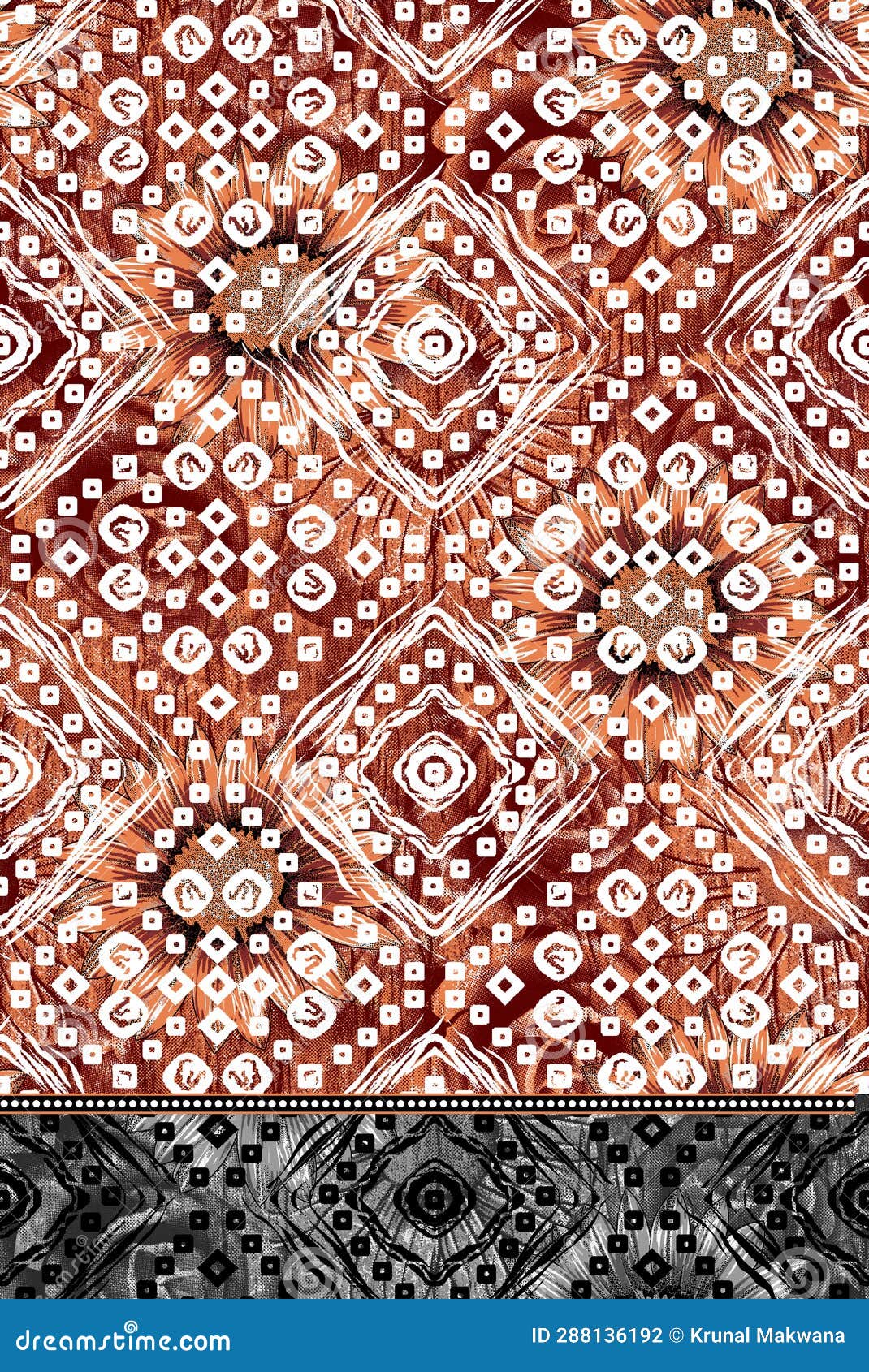 Ornamental Base Background Repeat All Over Floral Texture Multi Colored ...