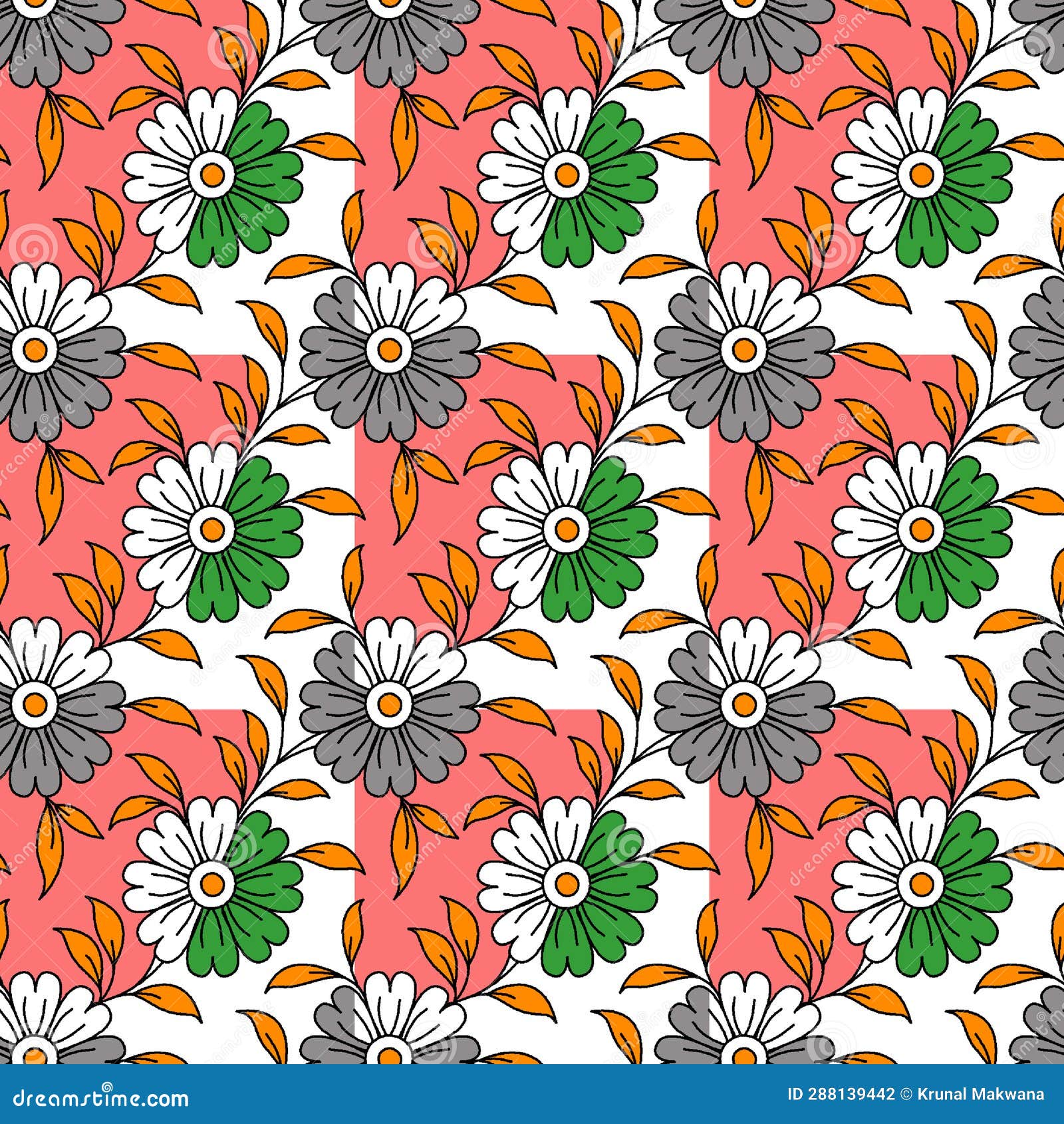 Ornamental Base Background Repeat All Over Floral Texture Multi Colored ...