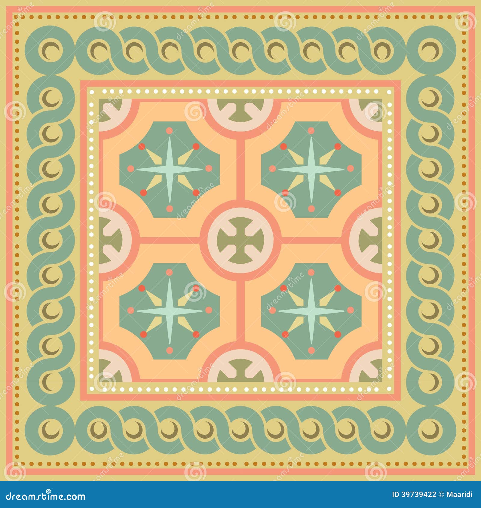 Ornamental blocks stock vector. Illustration of pieces - 39739422