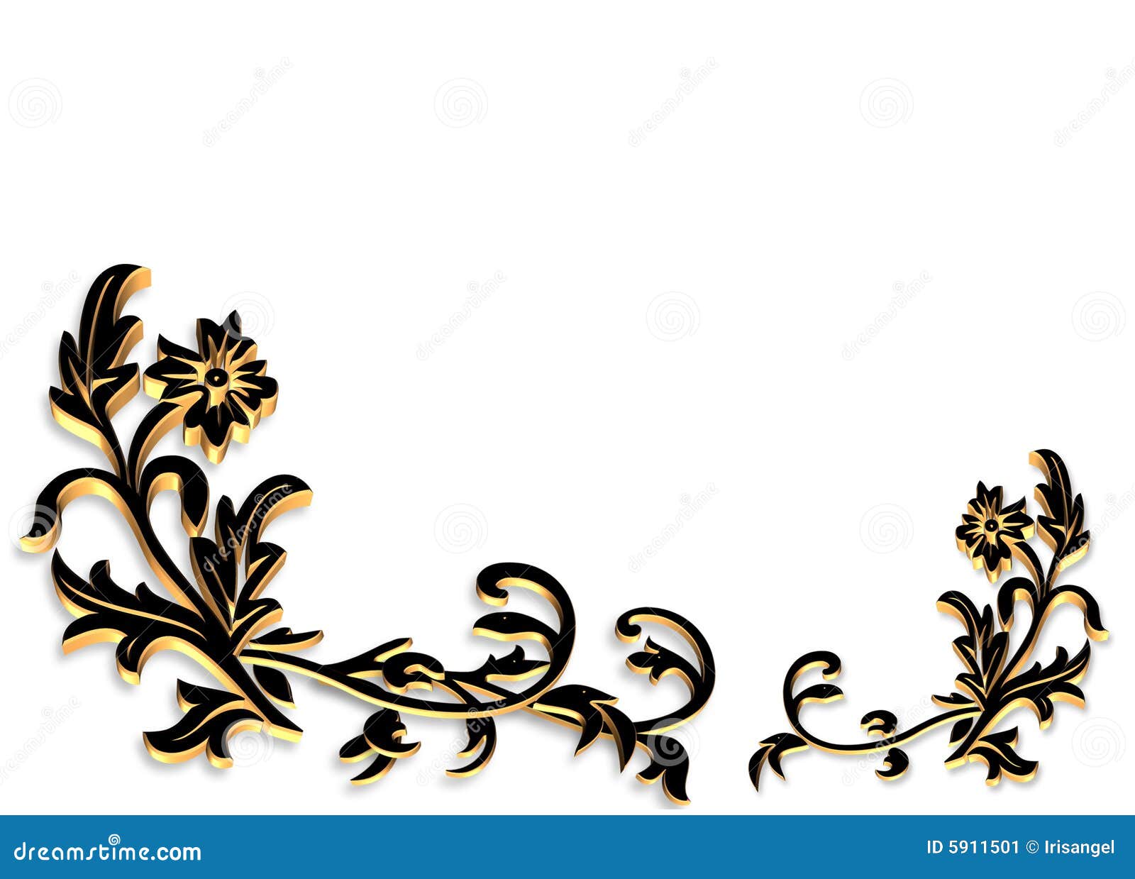 Ornamental Border 3D Stock Image - Image: 5911501