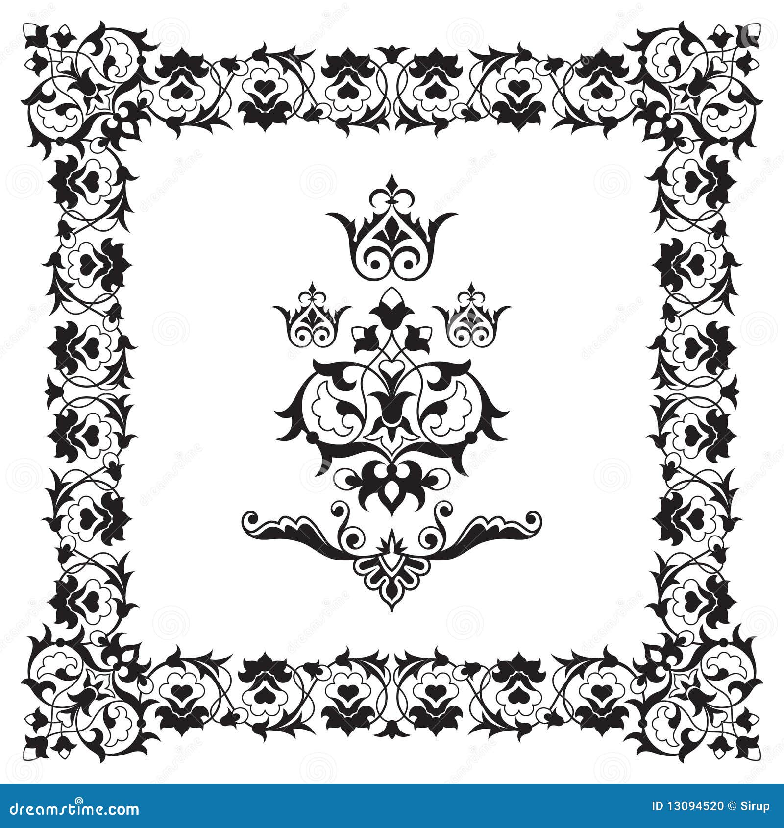 Ornamental Border Frame Design Element Stock Vector - Illustration of ...