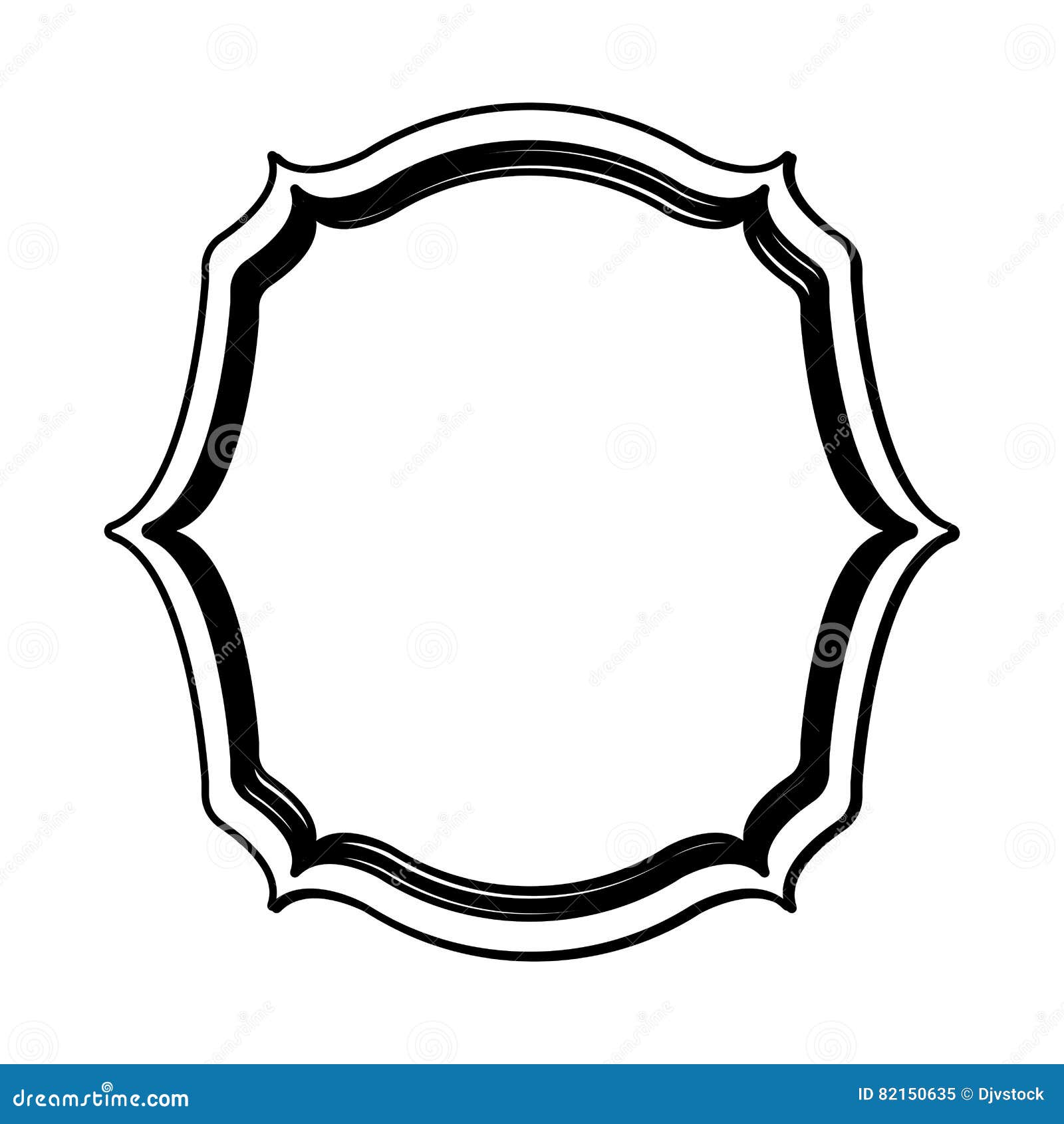 Ornamental border insignia stock vector. Illustration of black - 82150635