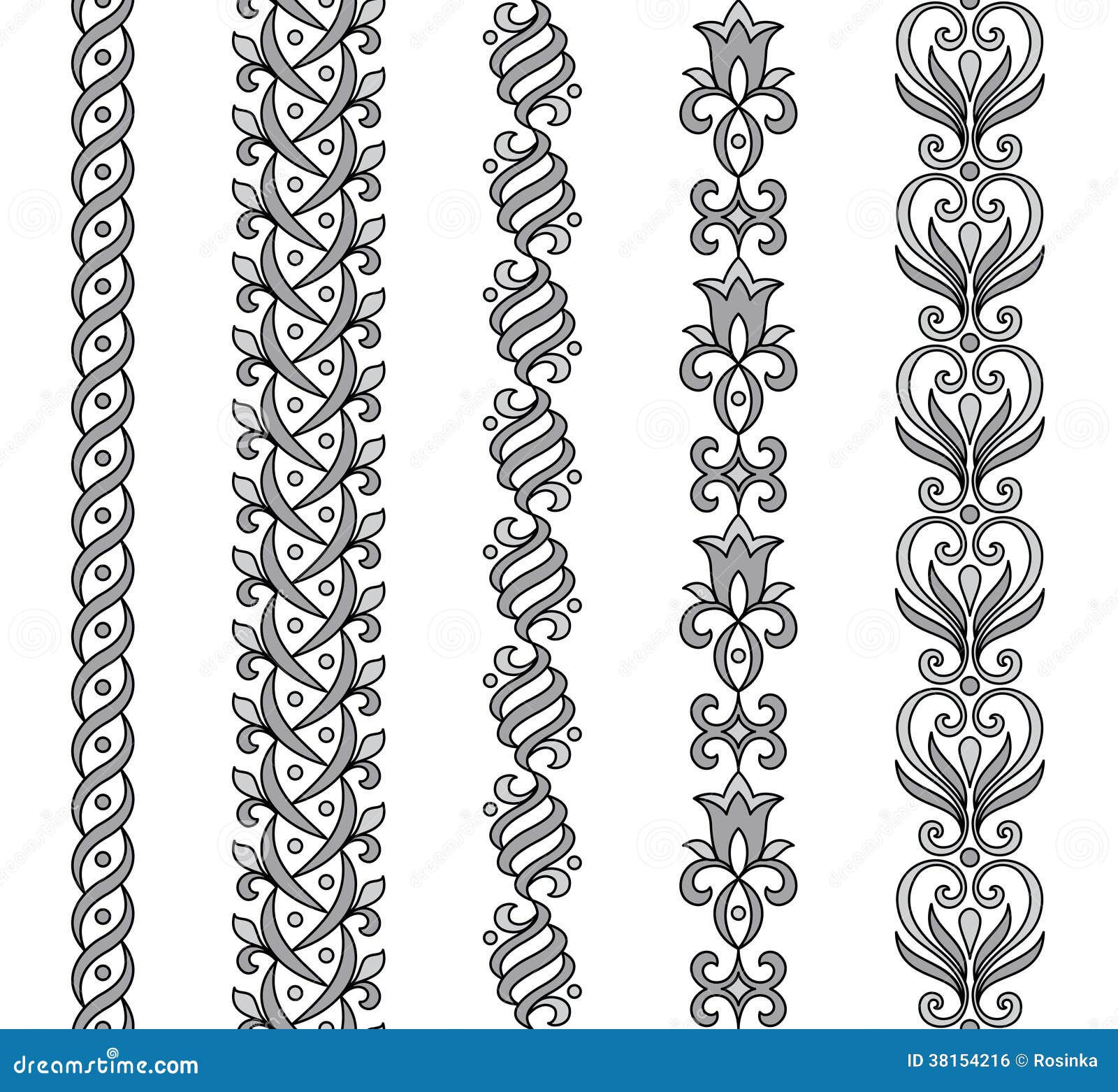 Ornamental borders stock vector. Illustration of seamless - 38154216