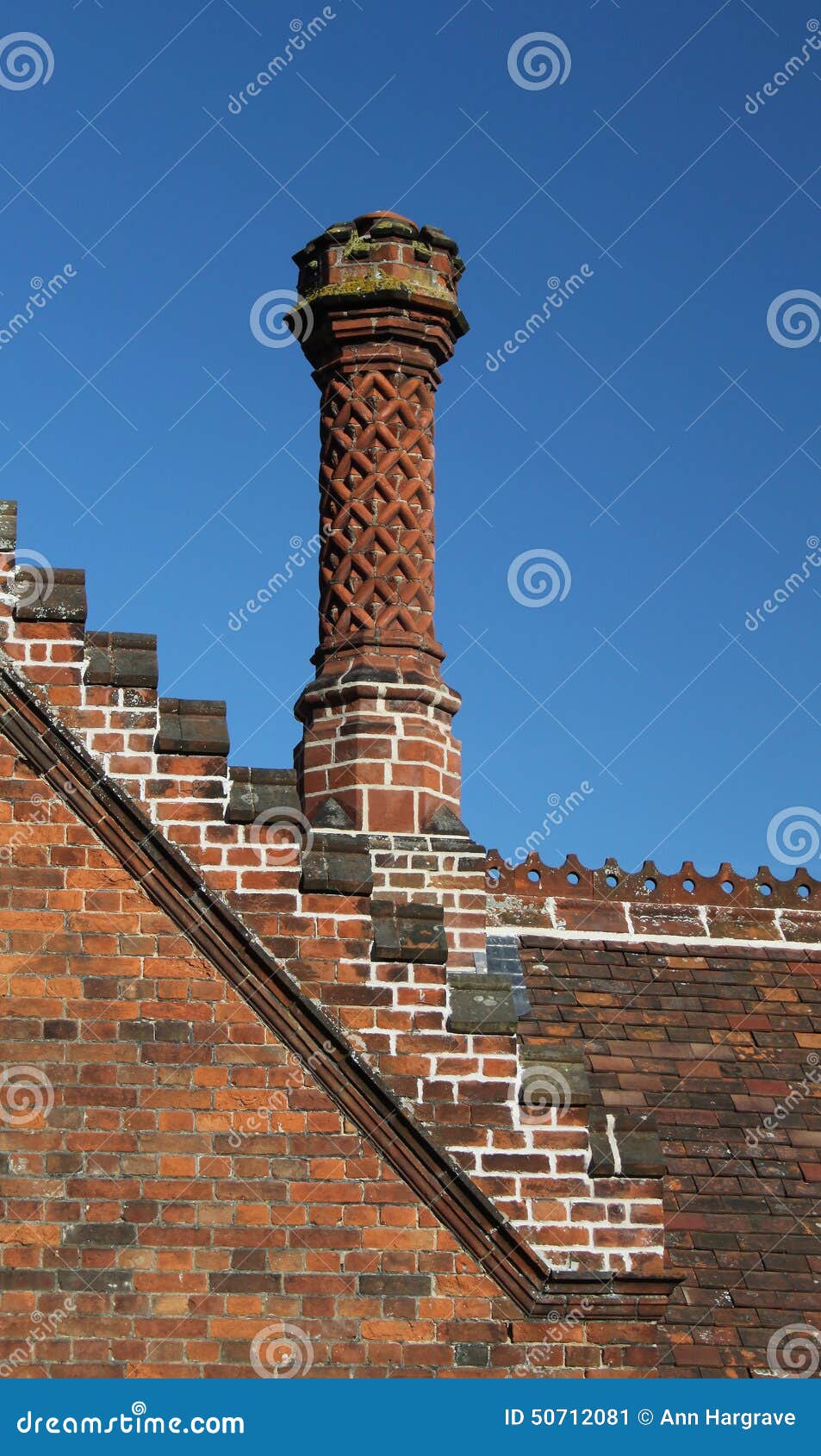 Ornamental brick chimneys stock image. Image of residential - 50712081