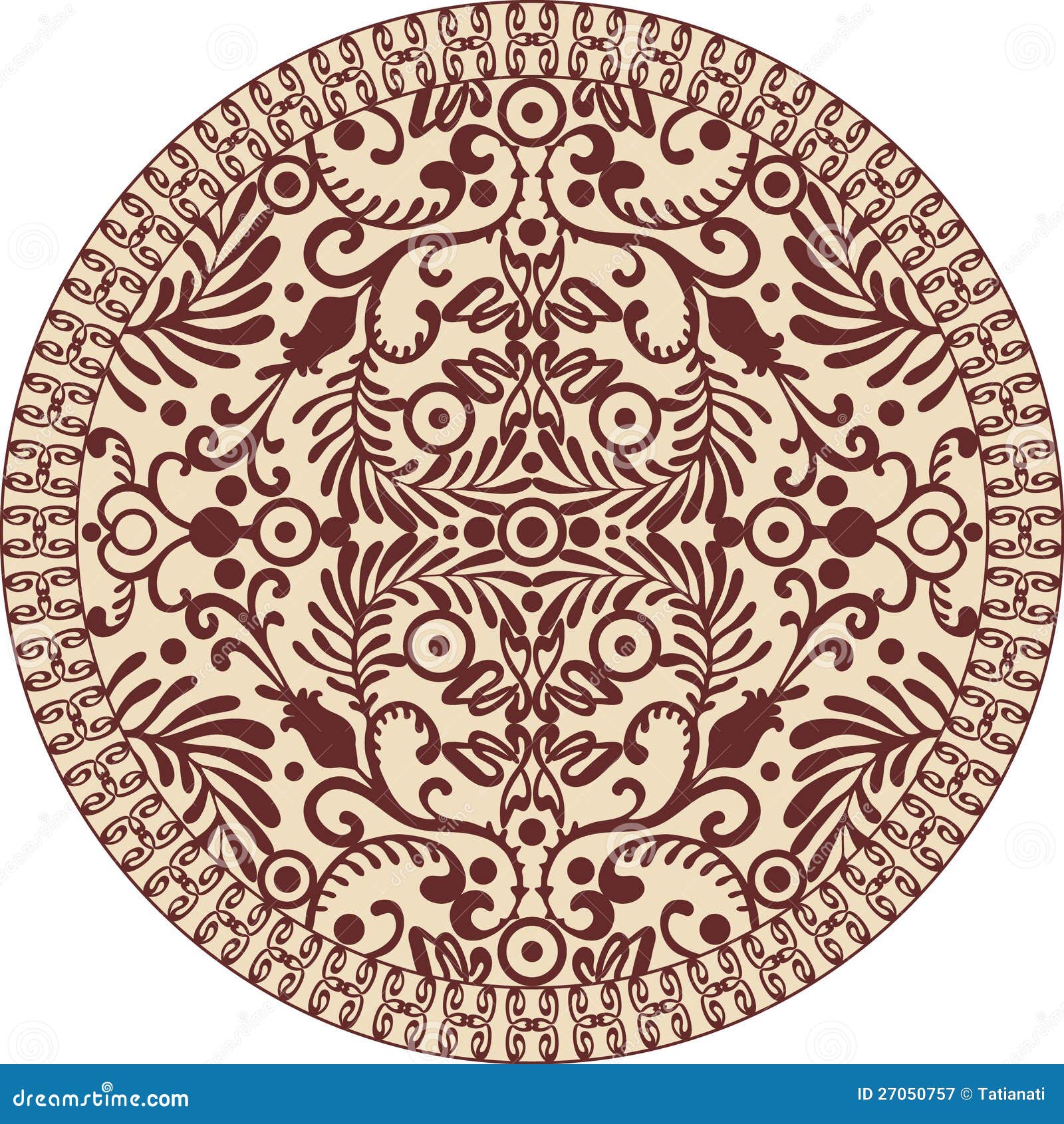 Ornamental-circle stock vector. Illustration of floral - 27050757