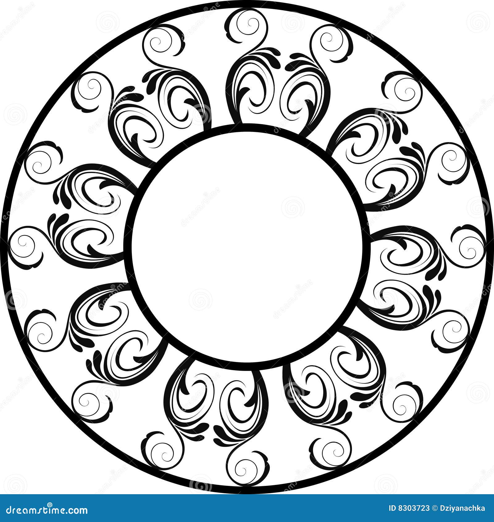 Ornamental circle stock vector. Illustration of background - 8303723