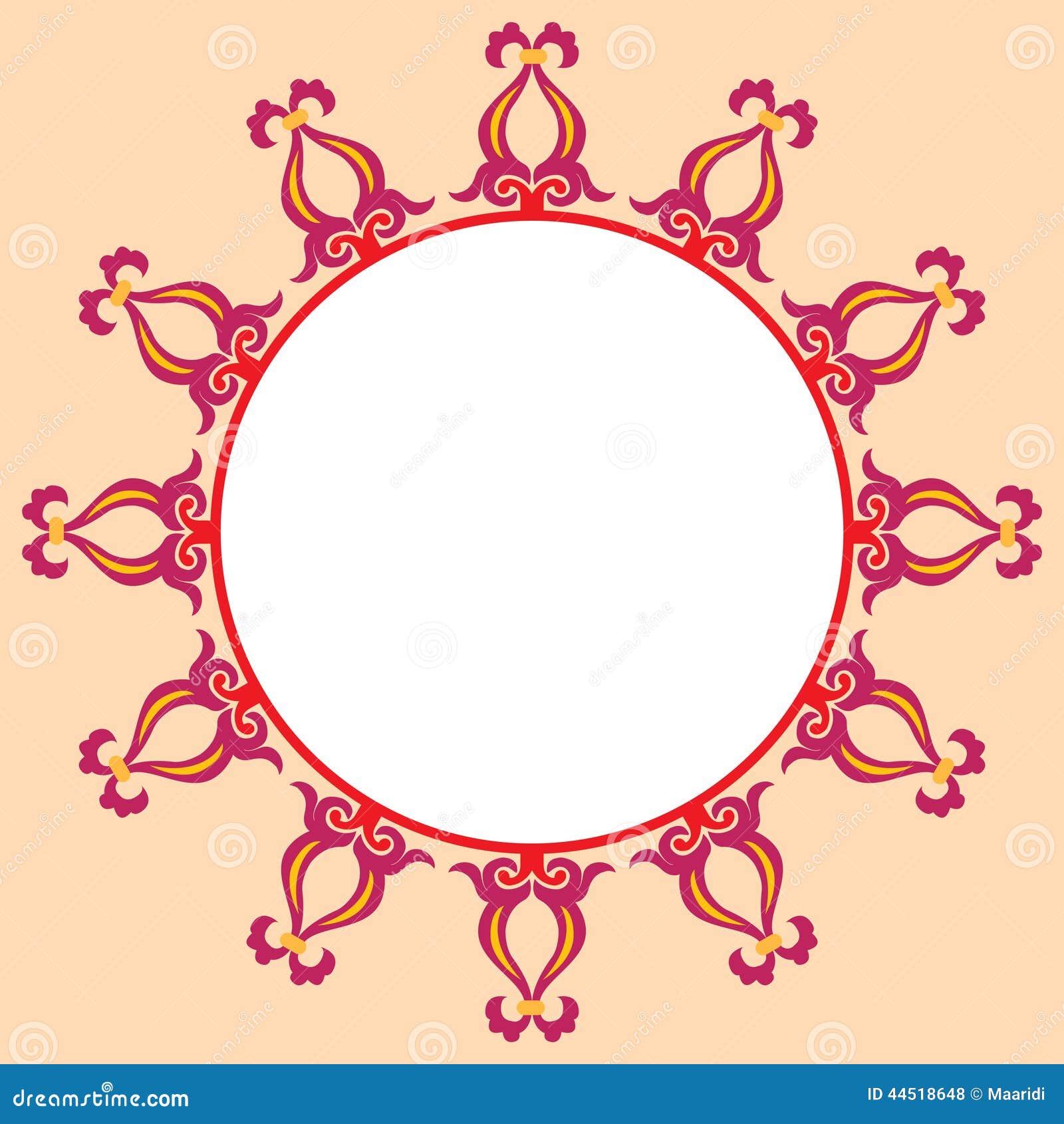 Ornamental circle design stock vector. Illustration of abstract - 44518648