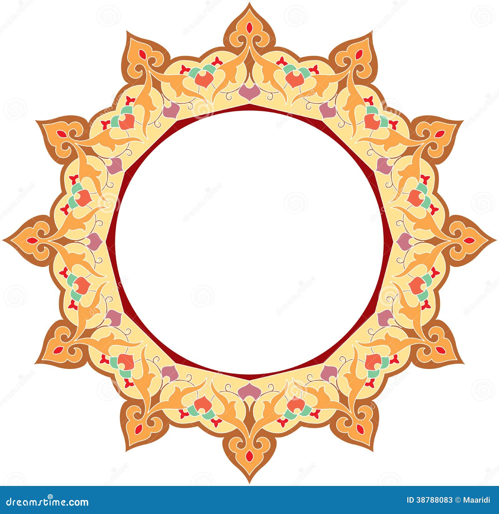 Ornamental circle pattern stock vector. Illustration of design - 38788083