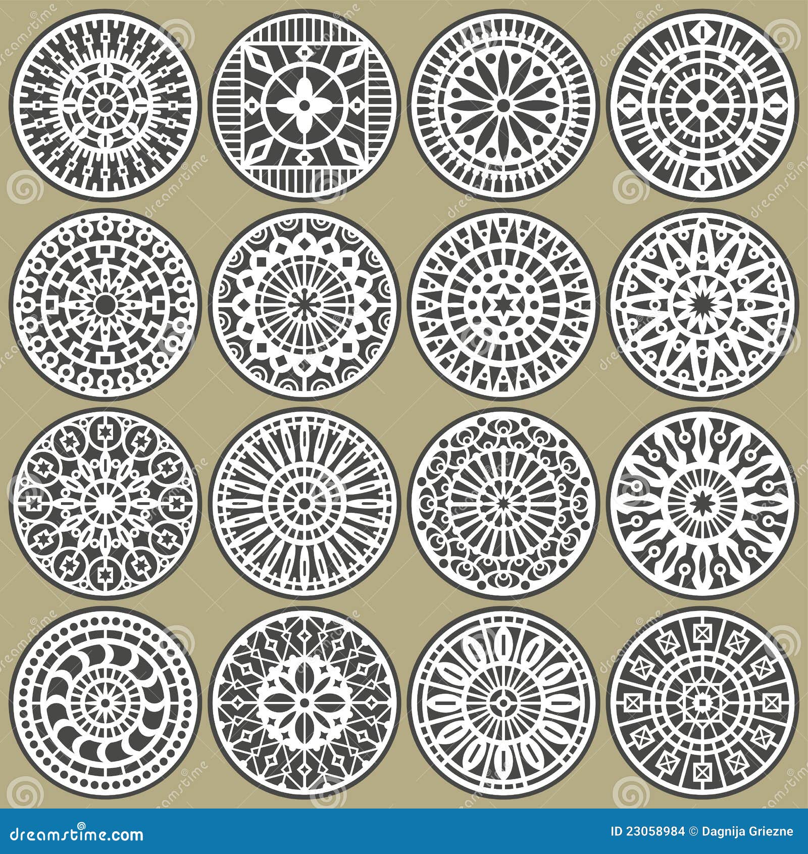 Ornamental Circles Decors Stock Illustrations – 4 Ornamental Circles ...