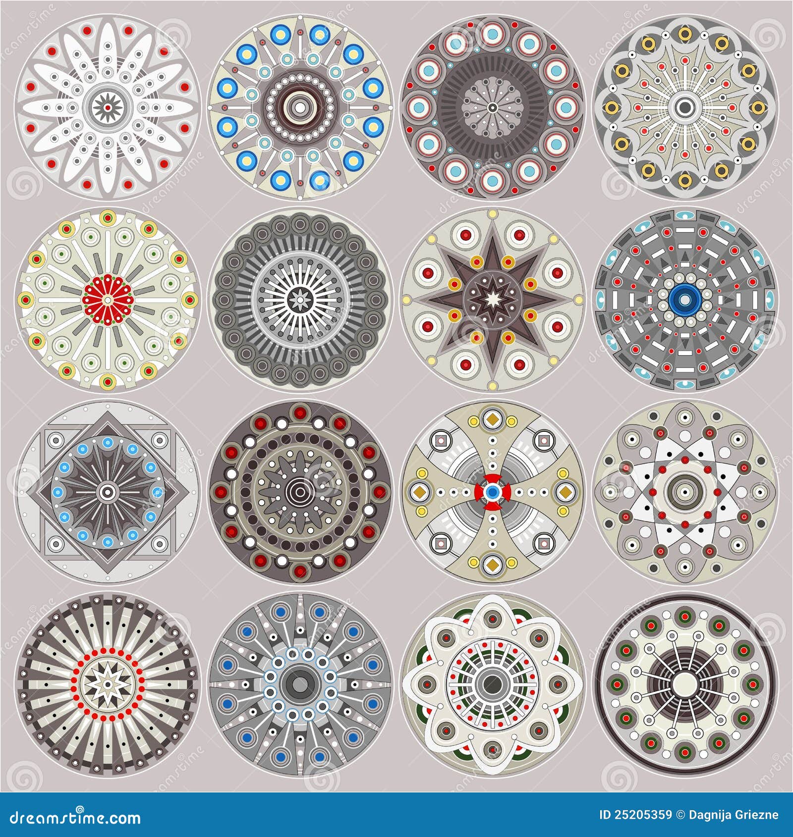 Ornamental circles decors stock vector. Illustration of form - 25205359