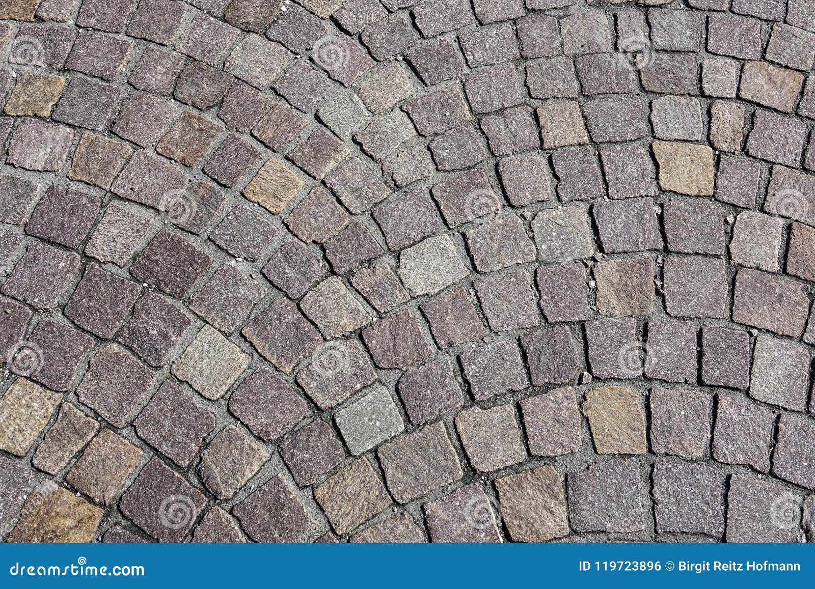 Ornamental Cobblestones in a Circular Pattern Stock Photo - Image of ...