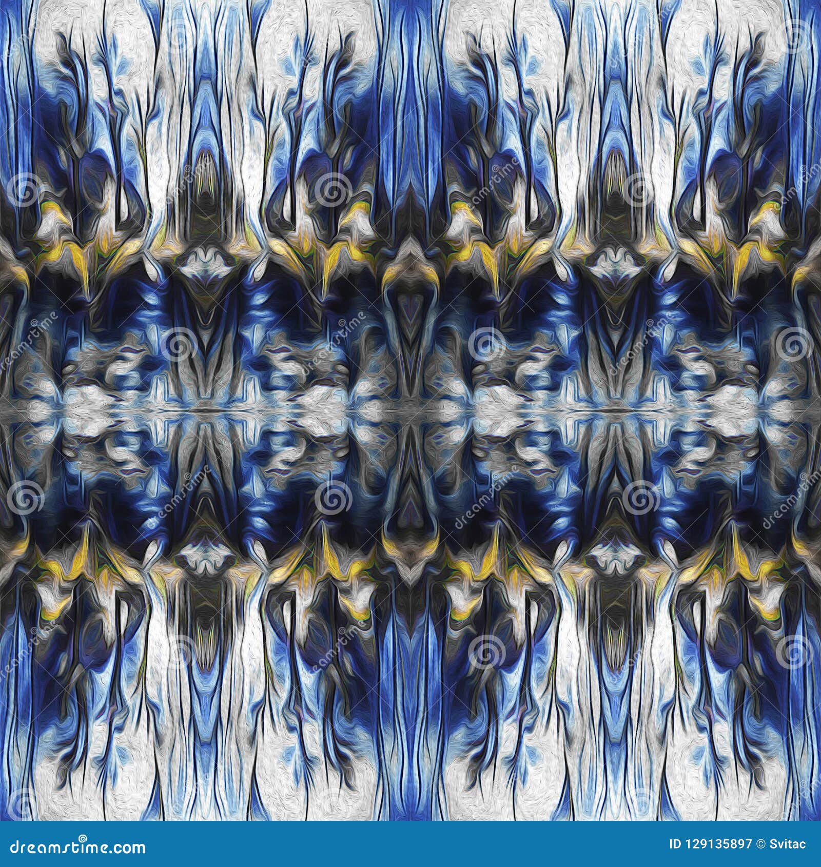 Ornamental Colourful Seamless High Resolution Pattern in Blue, White ...