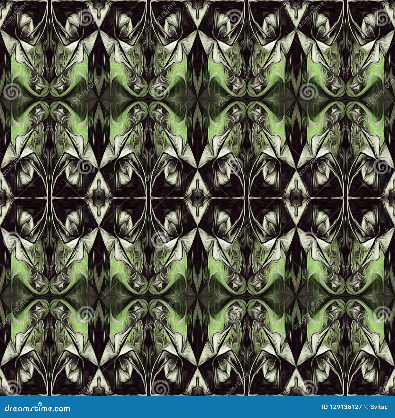 Ornamental Colourful Seamless High Resolution Pattern in Green and ...
