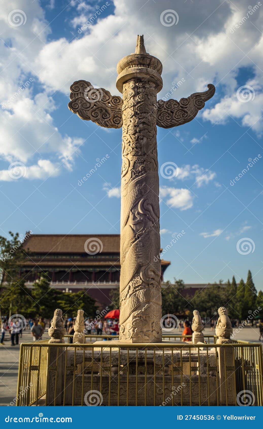 The ornamental columns stock photo. Image of china, tiananmen - 27450536