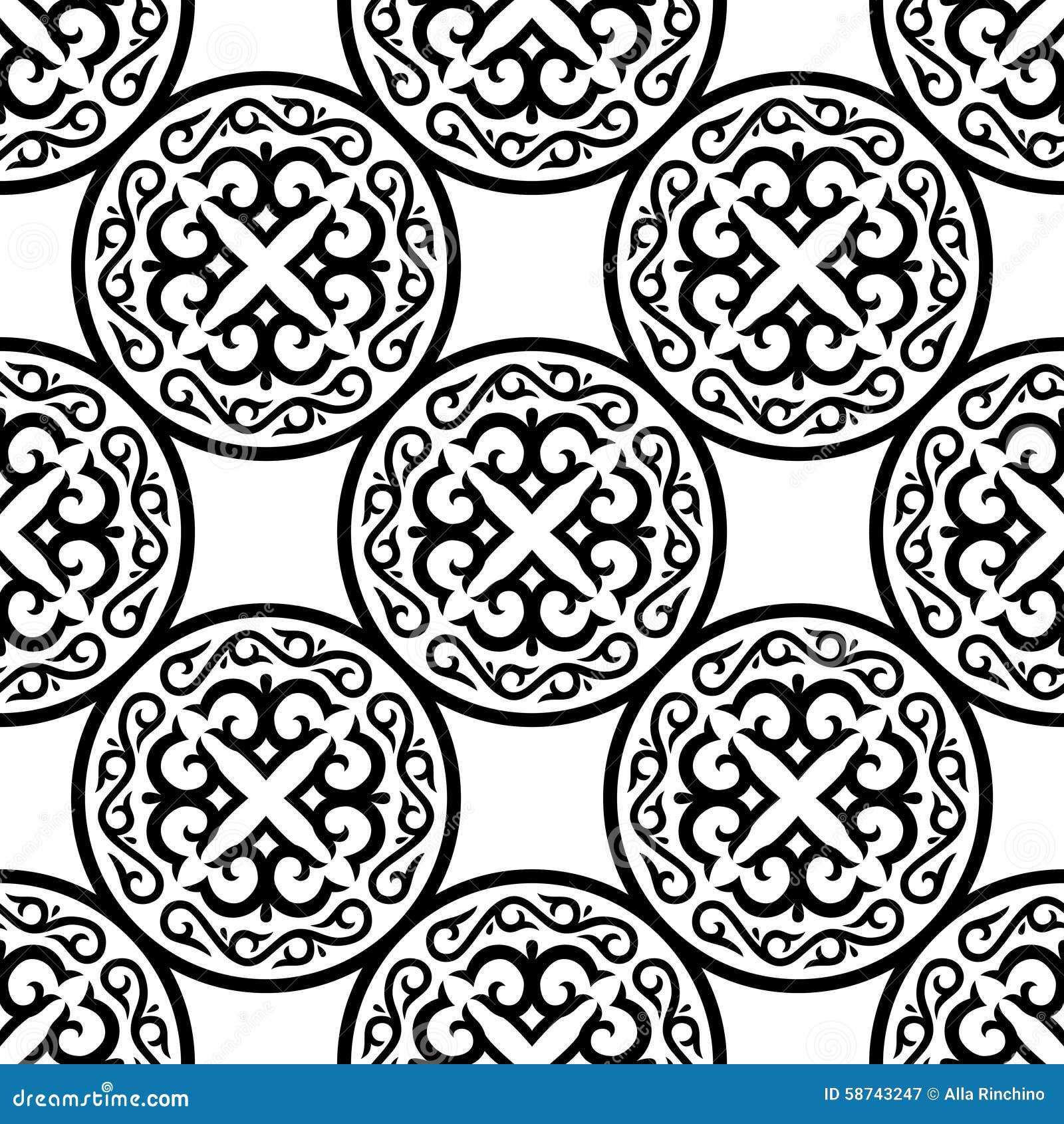 Ornamental Contrast Seamless Stock Vector - Illustration of background ...
