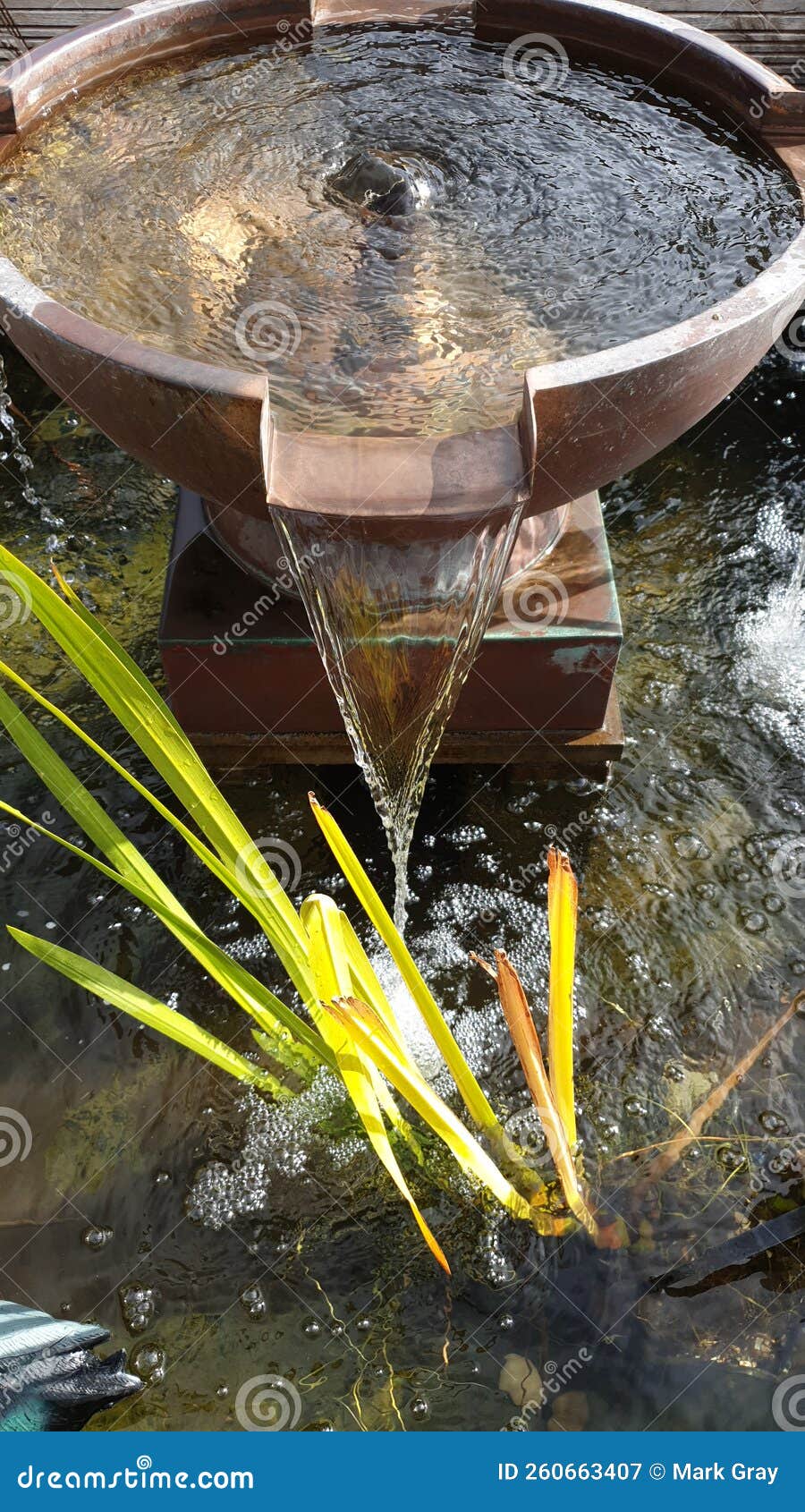Ornamental Cool Refreshing Running Water Stock Image - Image of autumn ...
