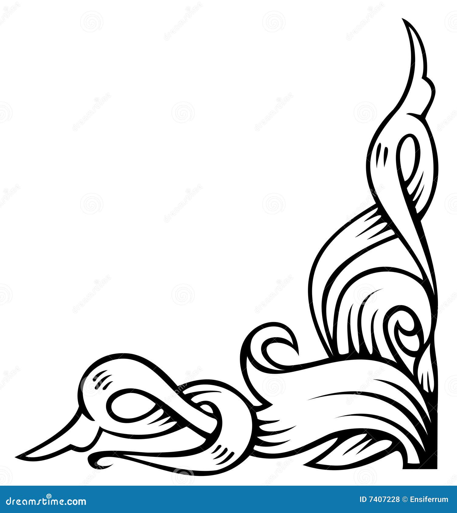 Ornamental corner stock vector. Illustration of pattern - 7407228