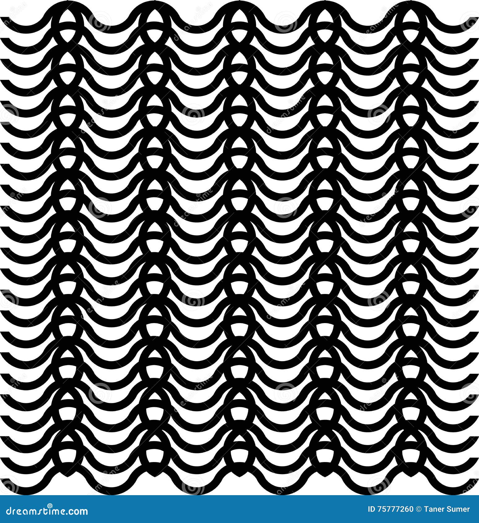 Ornamental Crooked Seamless Pattern Stock Vector - Illustration of ...