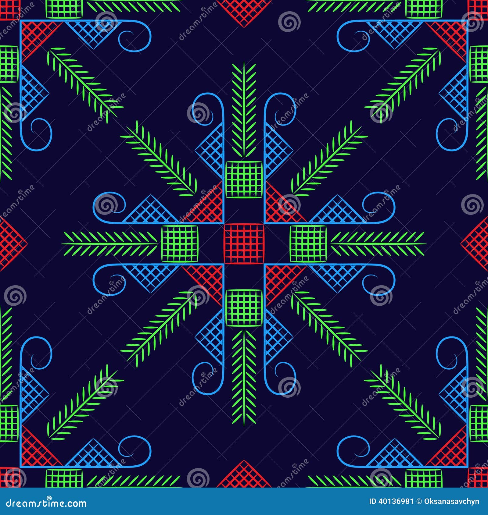 Ornamental Cross Seamless Texture Stock Illustration - Illustration of ...