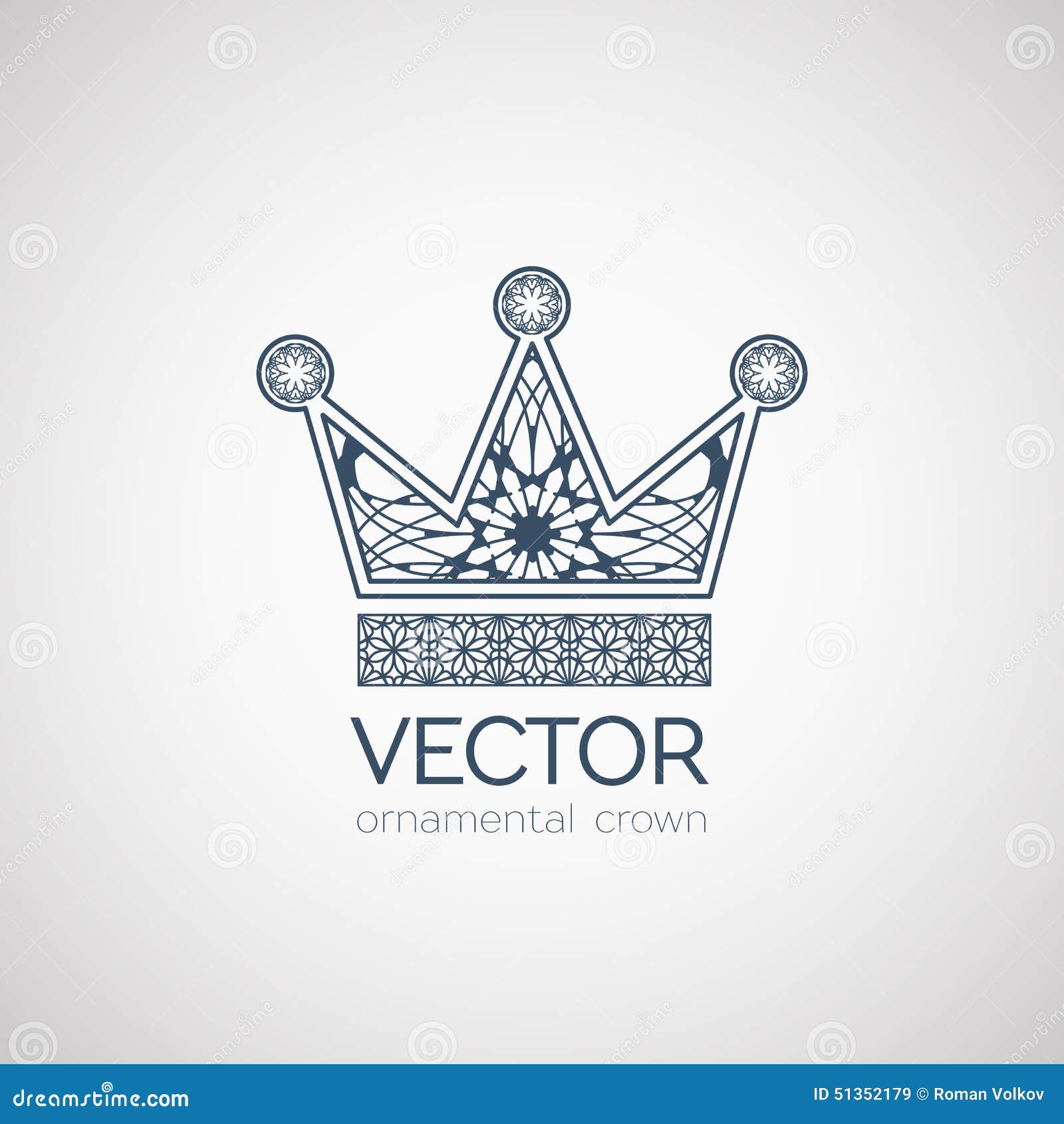 Ornamental Crown stock vector. Illustration of luxury - 51352179
