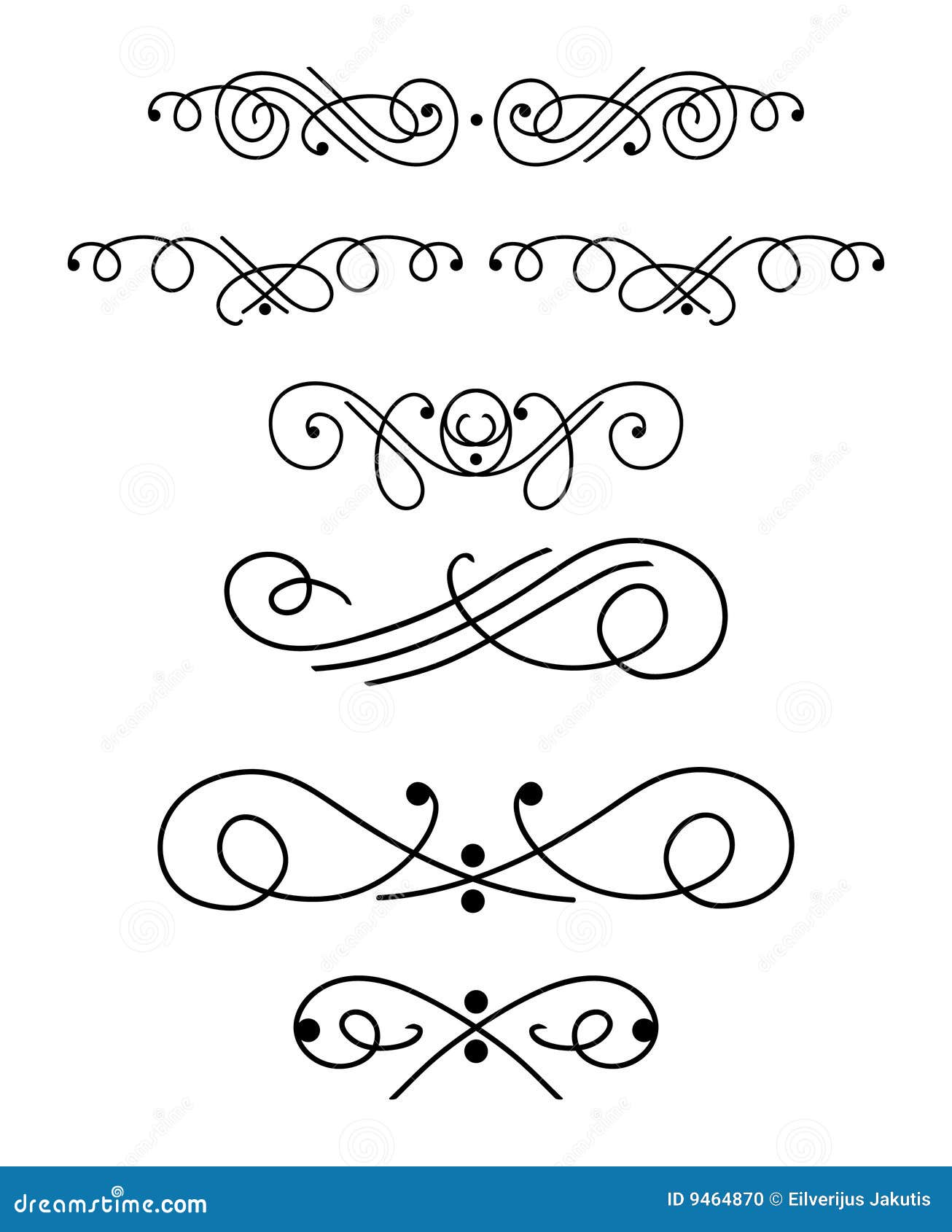 Ornamental Design Elements 1 Stock Vector - Illustration of abstract ...