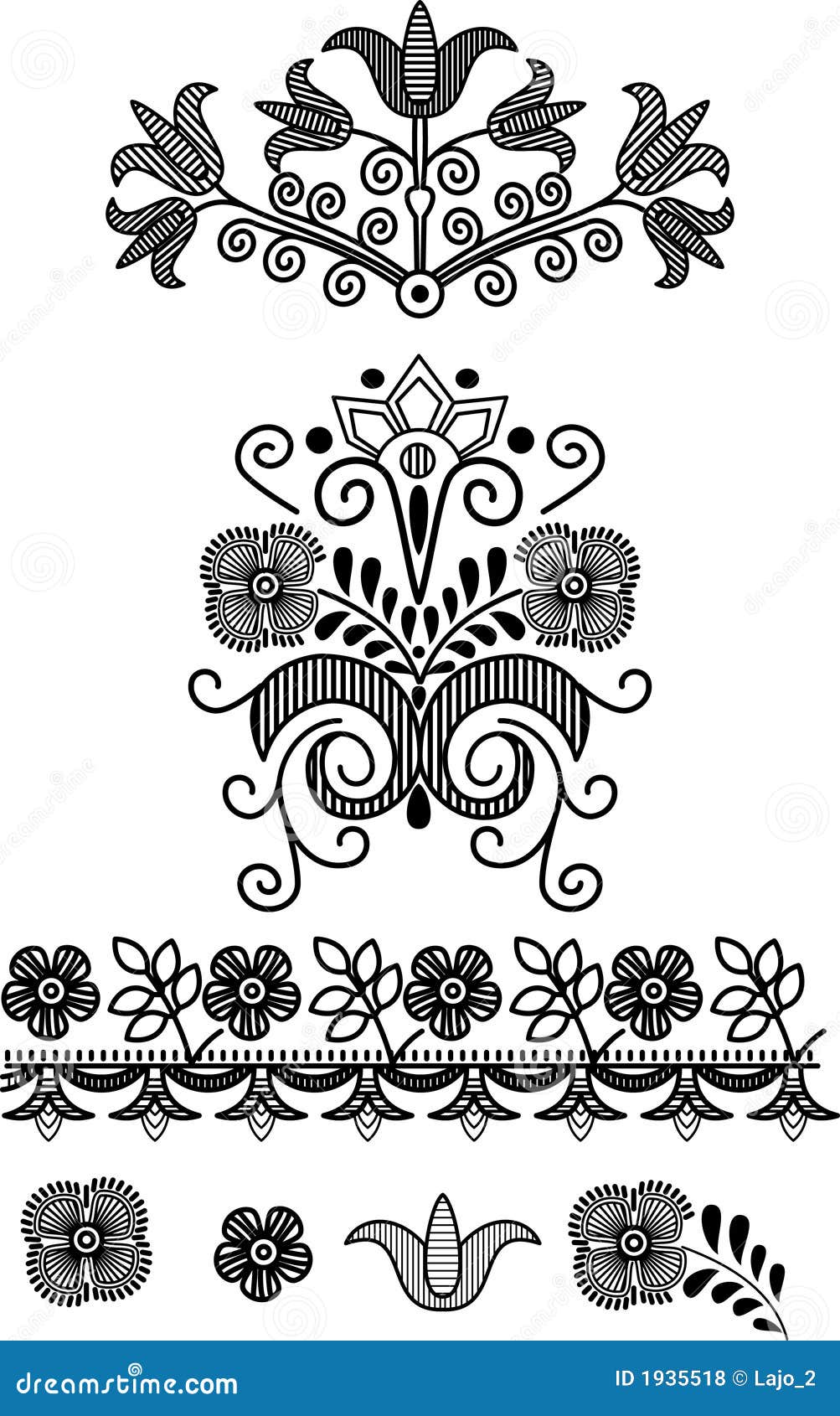 Ornamental design elements stock vector. Illustration of frame - 1935518
