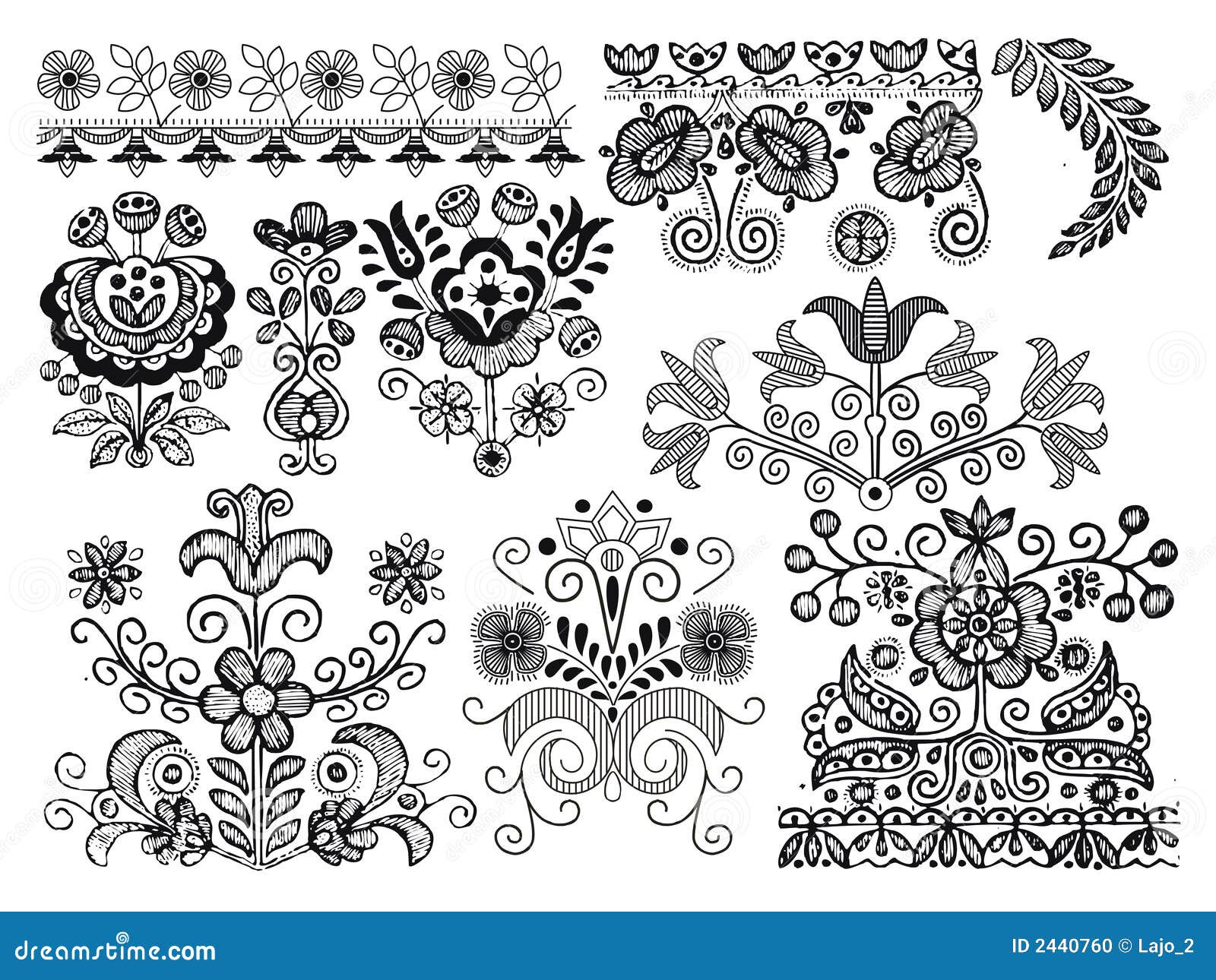 Ornamental design elements stock vector. Illustration of curl - 2440760