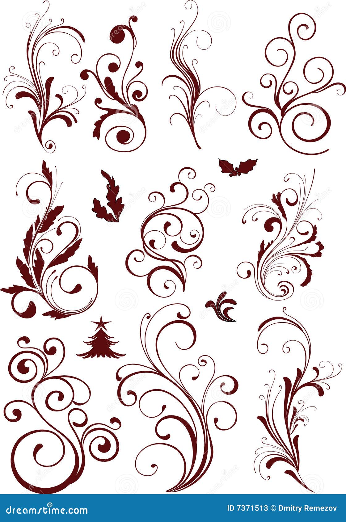 Ornamental design elements stock vector. Illustration of element - 7371513