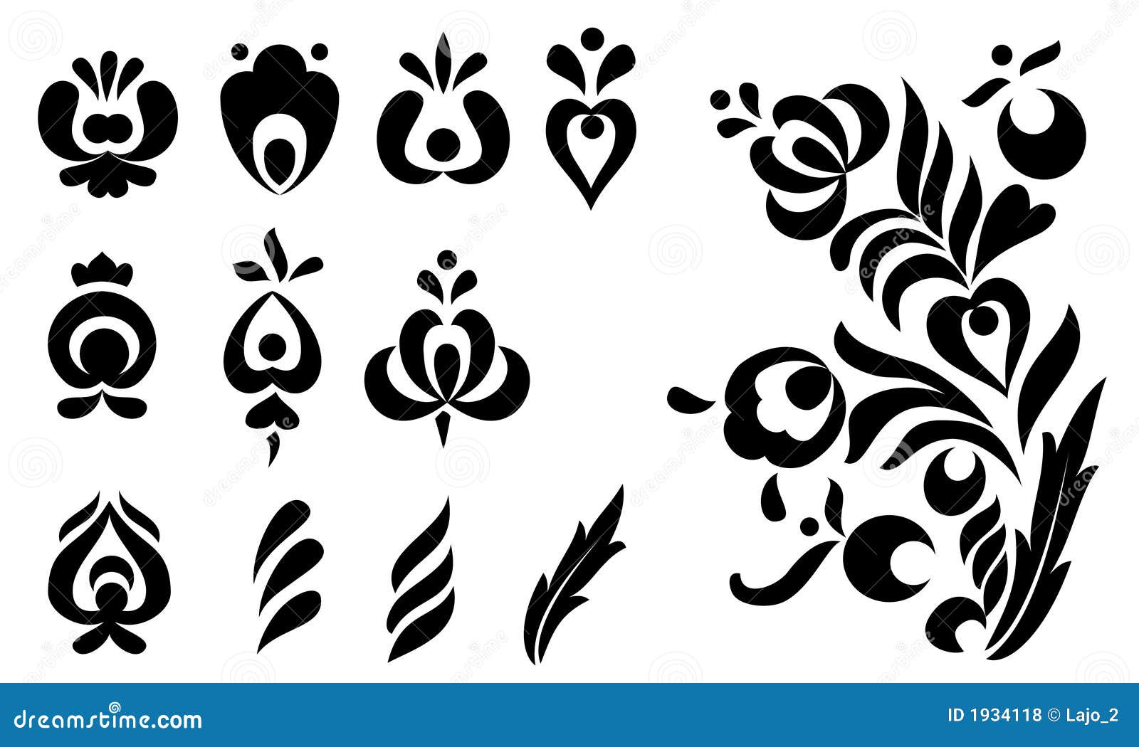 Ornamental Design Elements Set Stock Vector - Illustration of ...