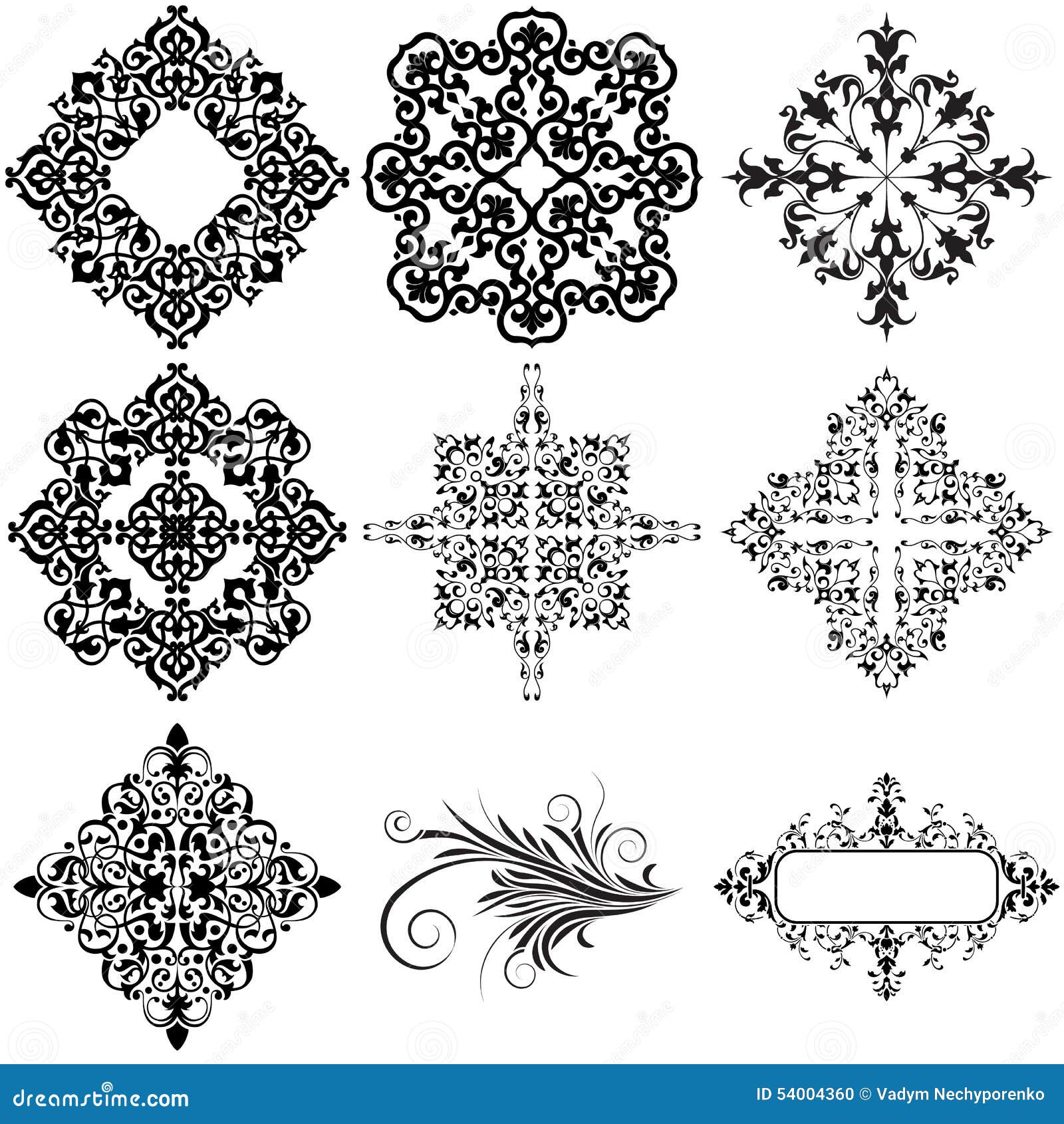 Ornamental Design Elements stock vector. Illustration of abstract ...