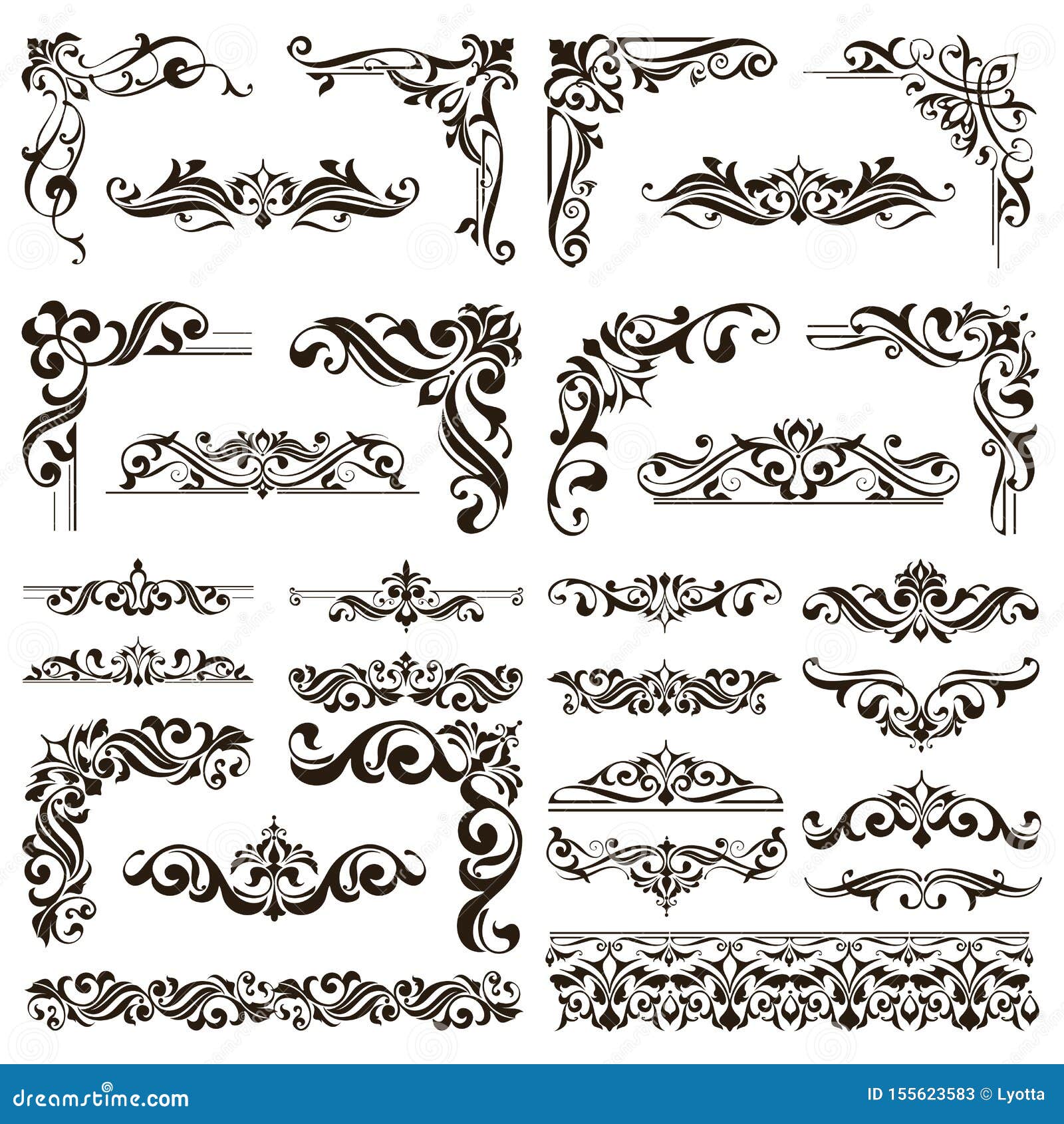 Deco Borders. Vector Set Of 10. | CartoonDealer.com #87170322 Deco Borders. Vector Set Of 10. | CartoonDealer.com #87170322