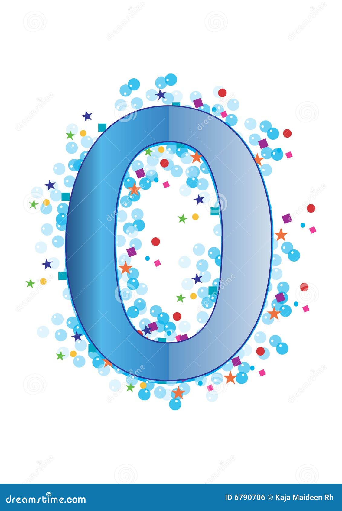 Ornamental Digit Zero - Vector Stock Vector - Illustration of party ...