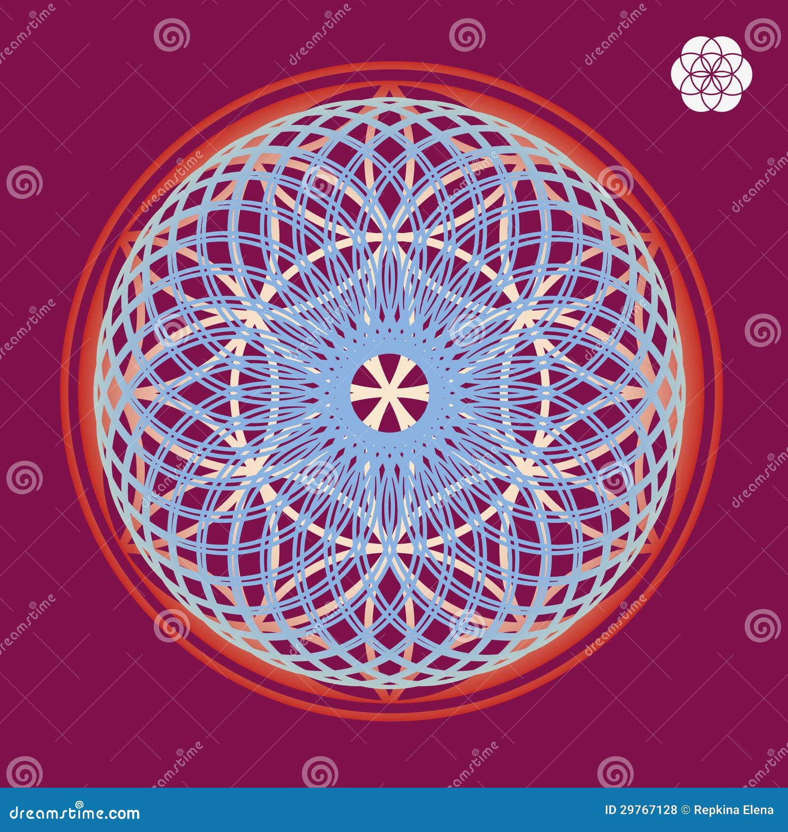 Seed Inside Esoteric Spring Mandala Stock Vector - Illustration of ...